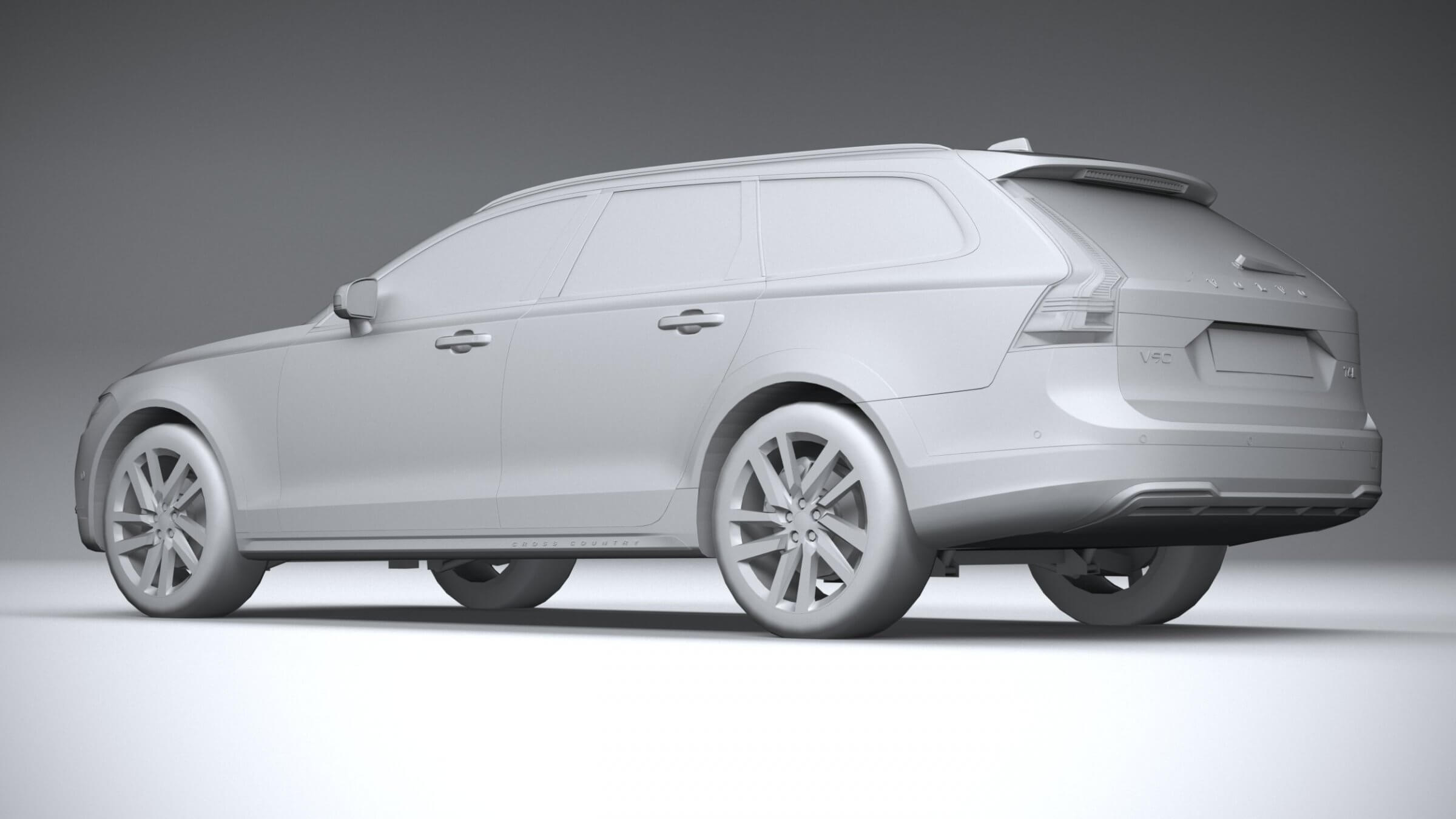 Volvo V90 Cross Country 2020 Low Poly - 3D Model by SQUIR