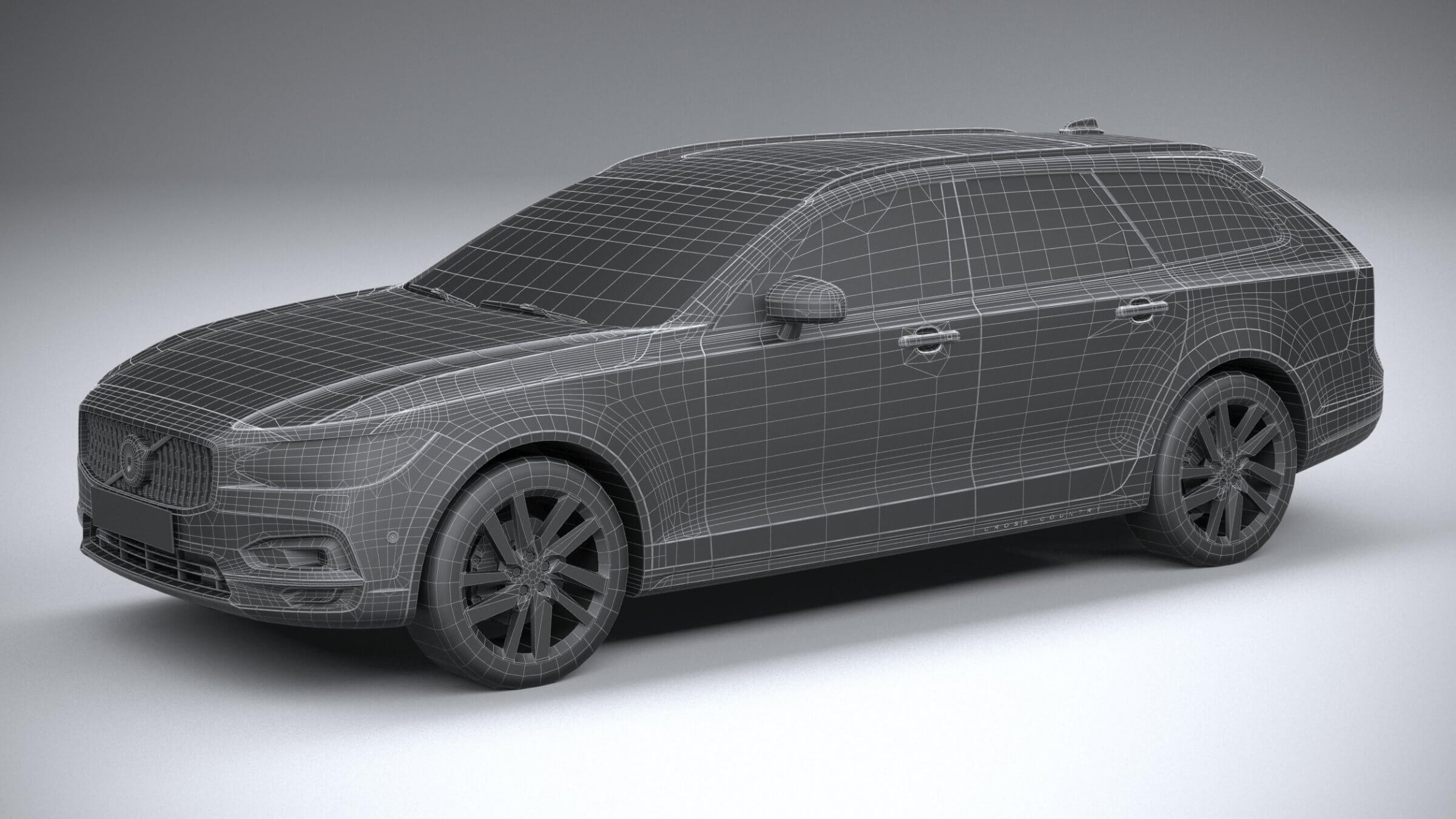 Volvo V90 Cross Country 2020 Low Poly - 3D Model by SQUIR
