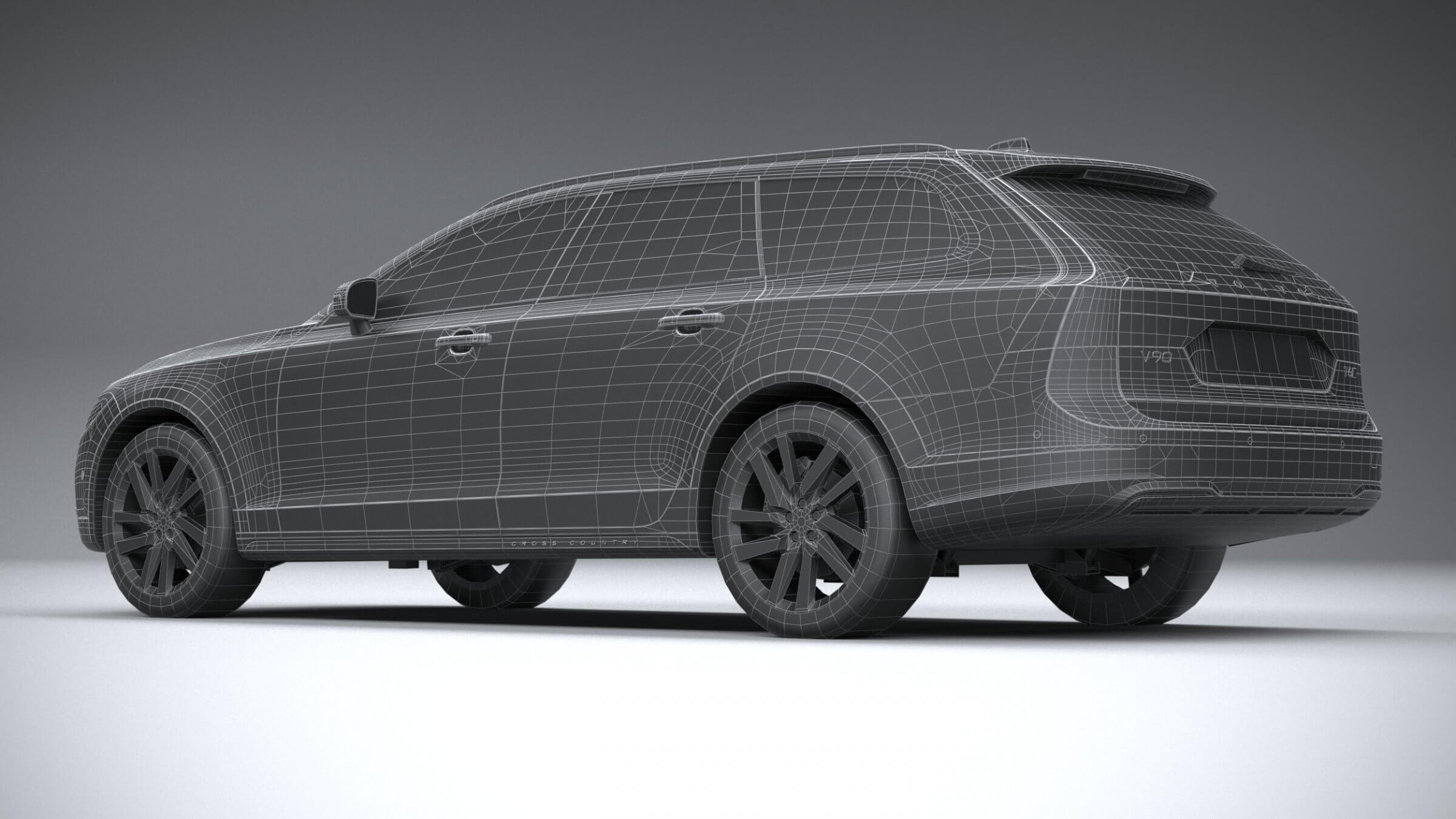 Volvo V90 Cross Country 2020 Low Poly - 3D Model by SQUIR
