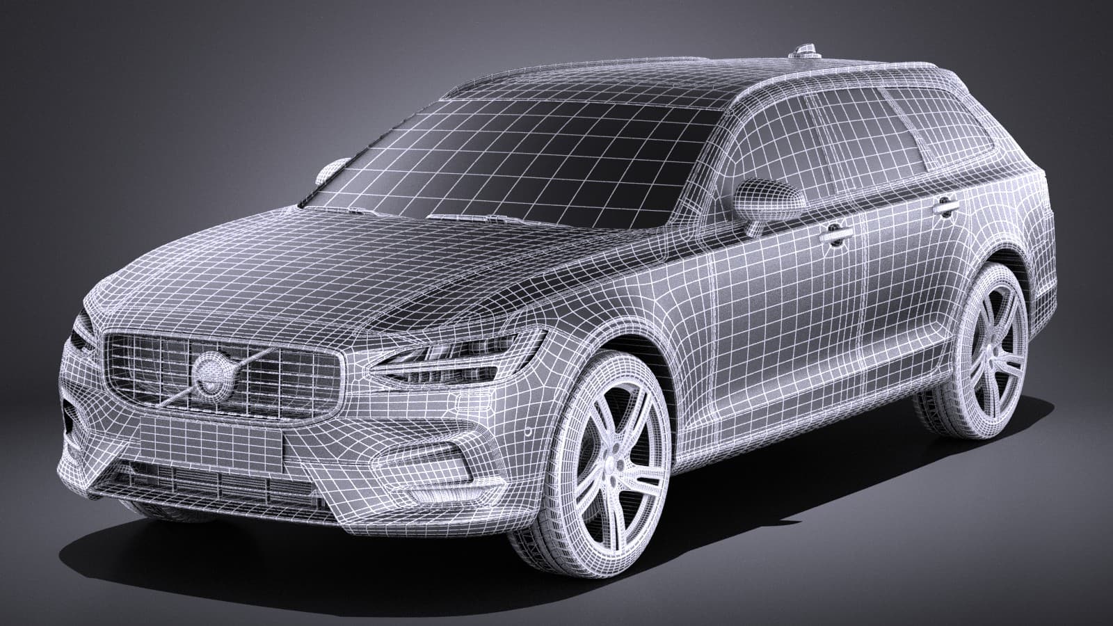 Volvo V90 Estate R Design 2017 - 3D Model by SQUIR
