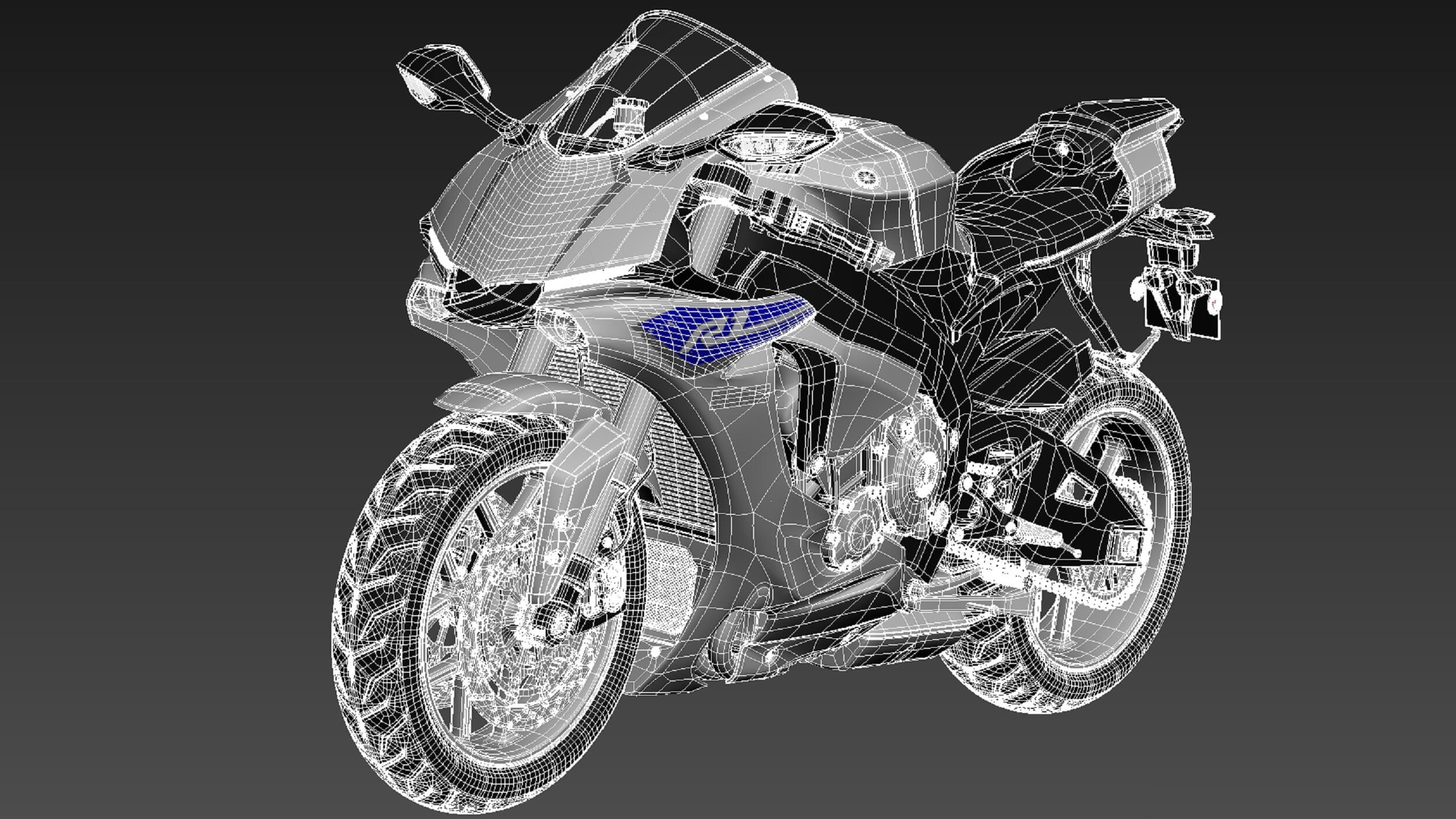 Yamaha R1 2015 - 3D Model by SQUIR