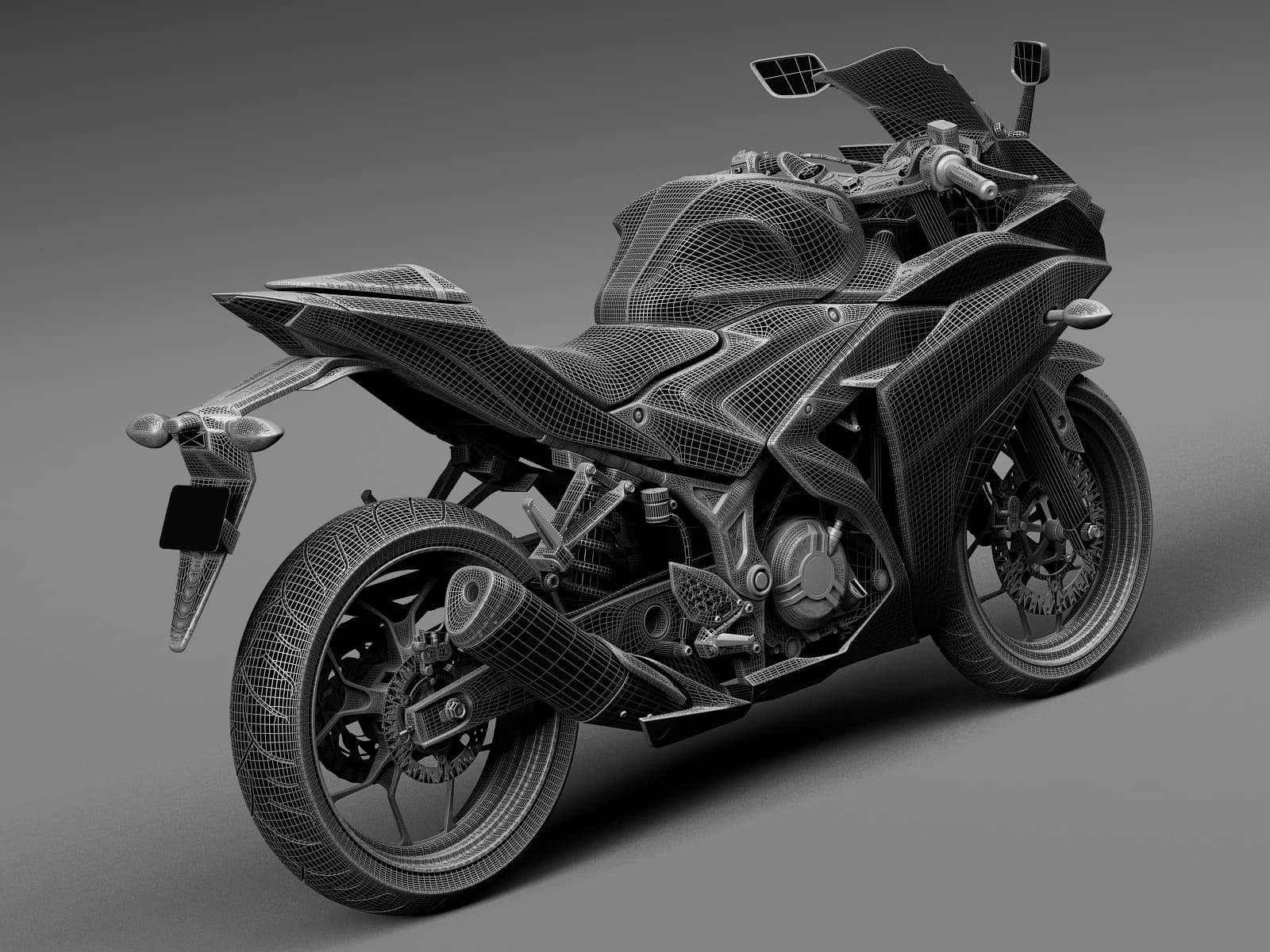 Yamaha YZF R3 2015 - 3D Model by SQUIR