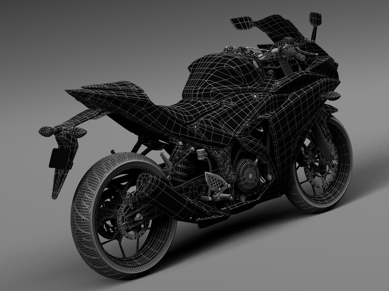 Yamaha YZF R3 2015 - 3D Model by SQUIR
