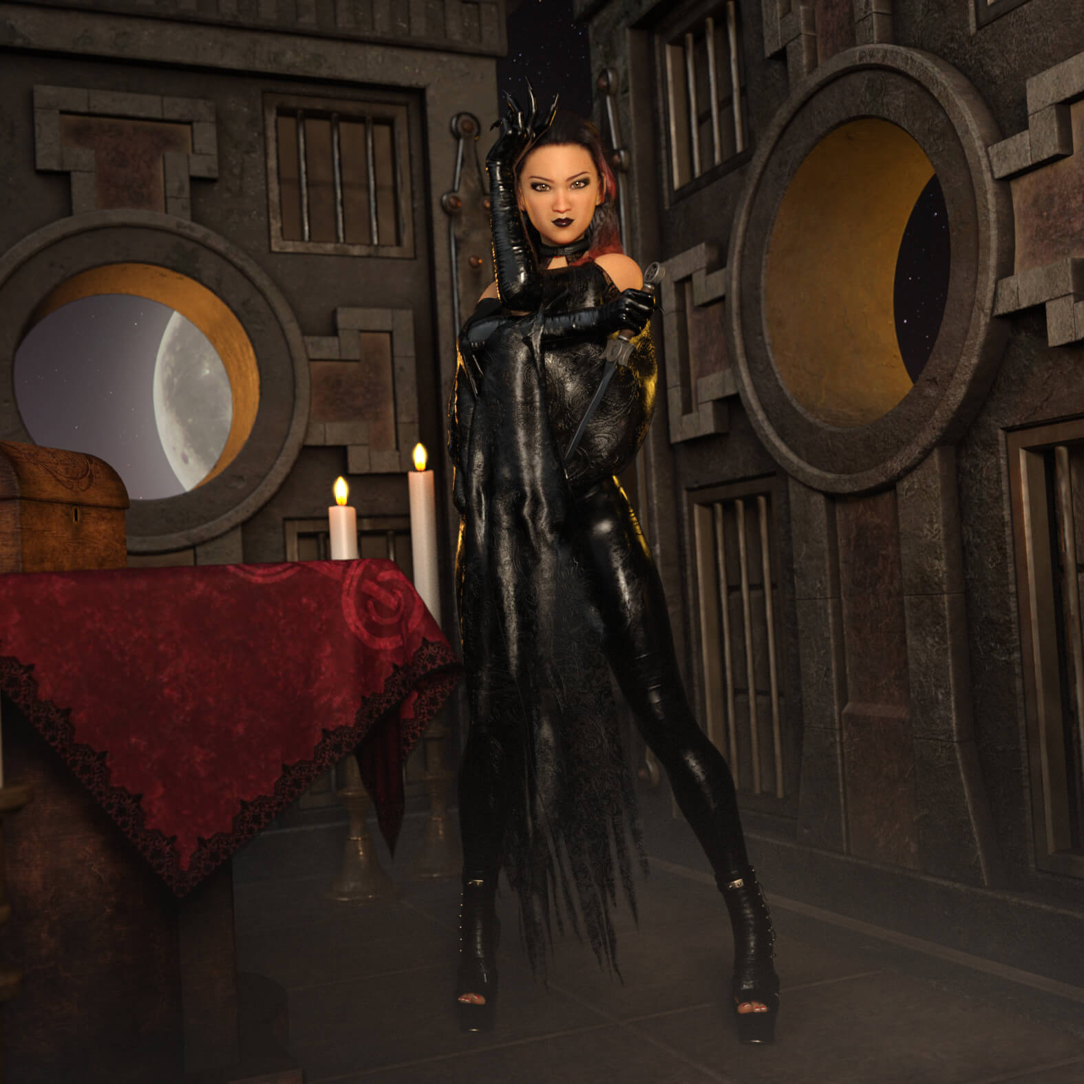 Yun-Lin at the ready 3D Render, Digital Art by SRCrosset