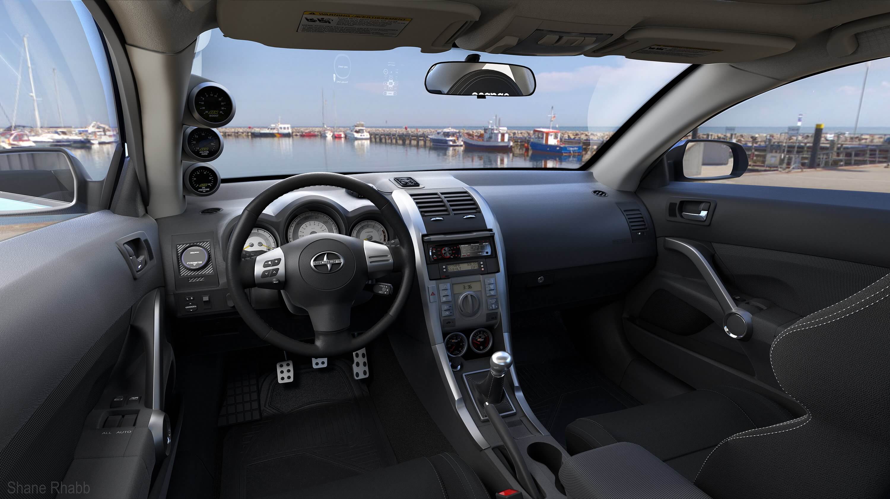 Scion tC Interior 3D Render, Digital Art by srhabb
