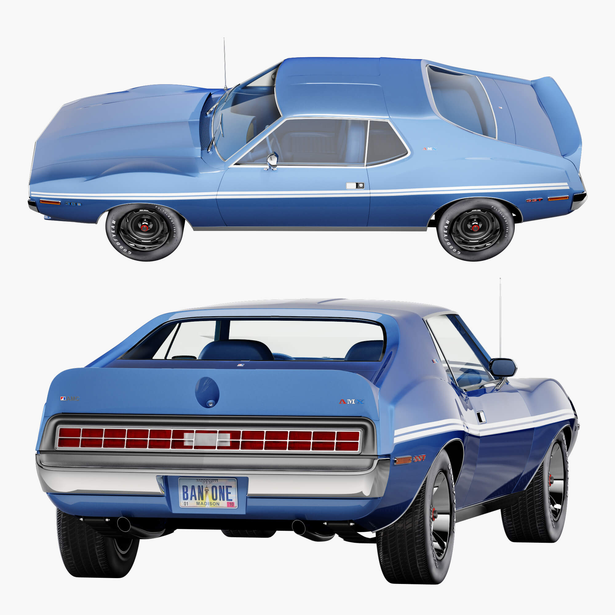 AMC Amx SST 1972 - 3D Model by sta_84