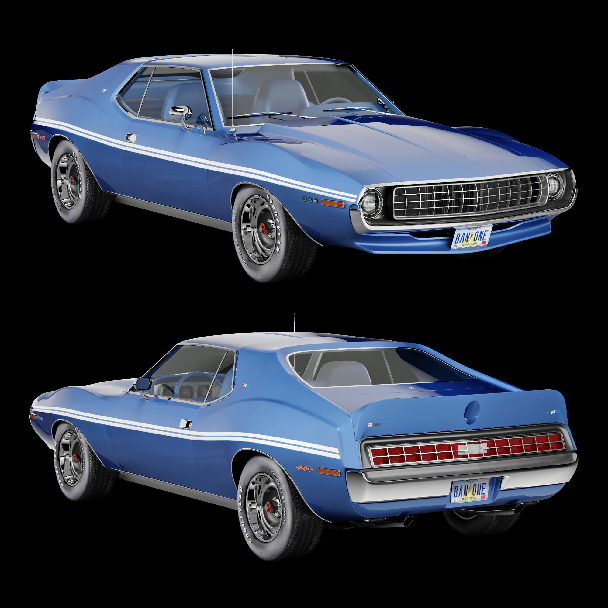 AMC Amx SST 1972 - 3D Model by sta_84