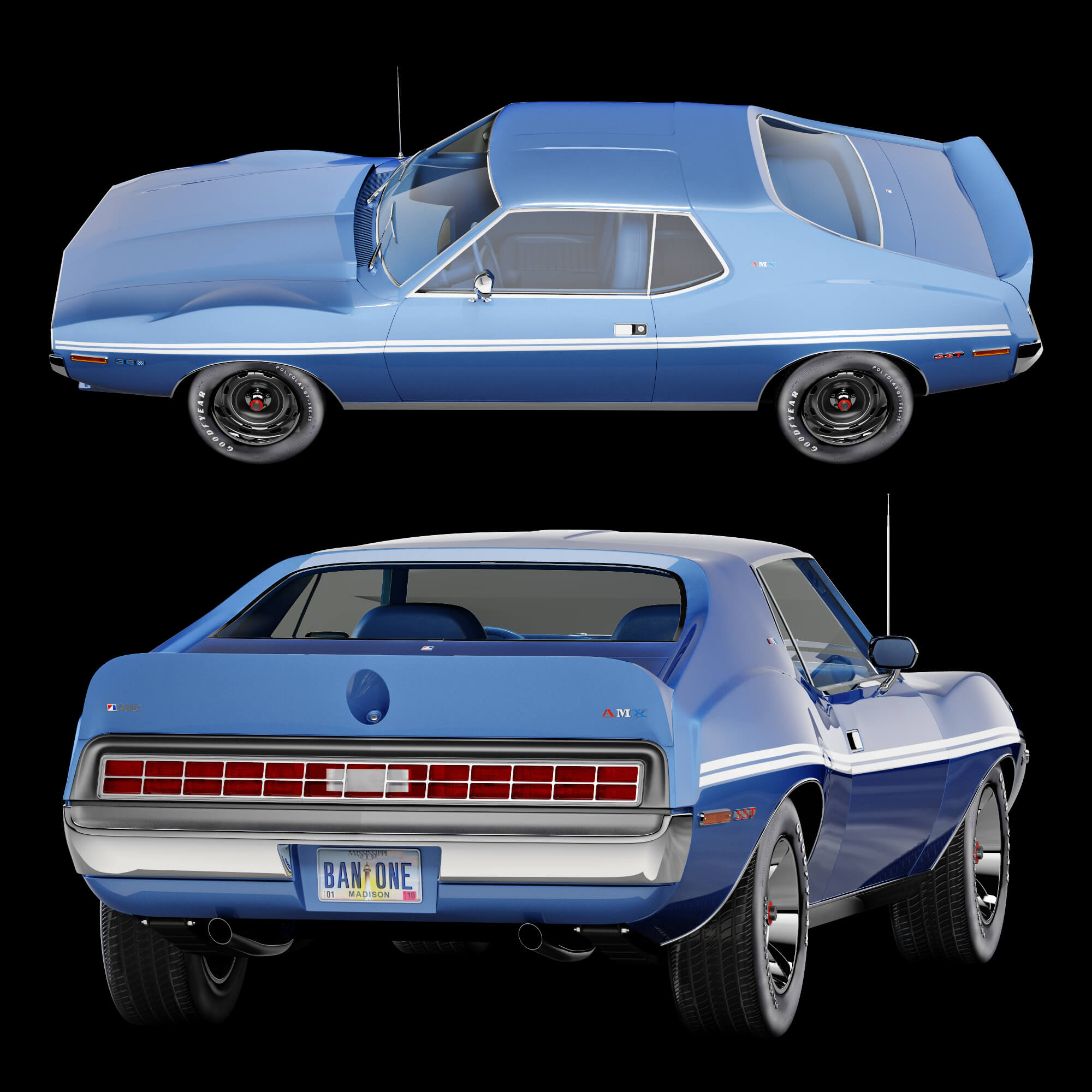 AMC Amx SST 1972 - 3D Model by sta_84