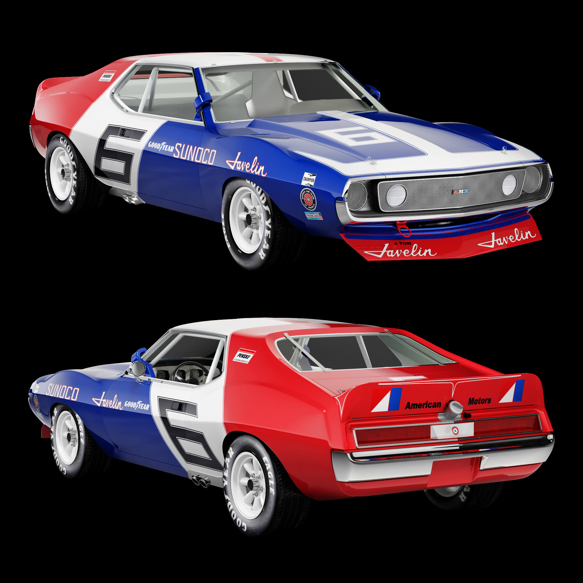 AMC Javelin Sunoco - 3D Model by sta_84