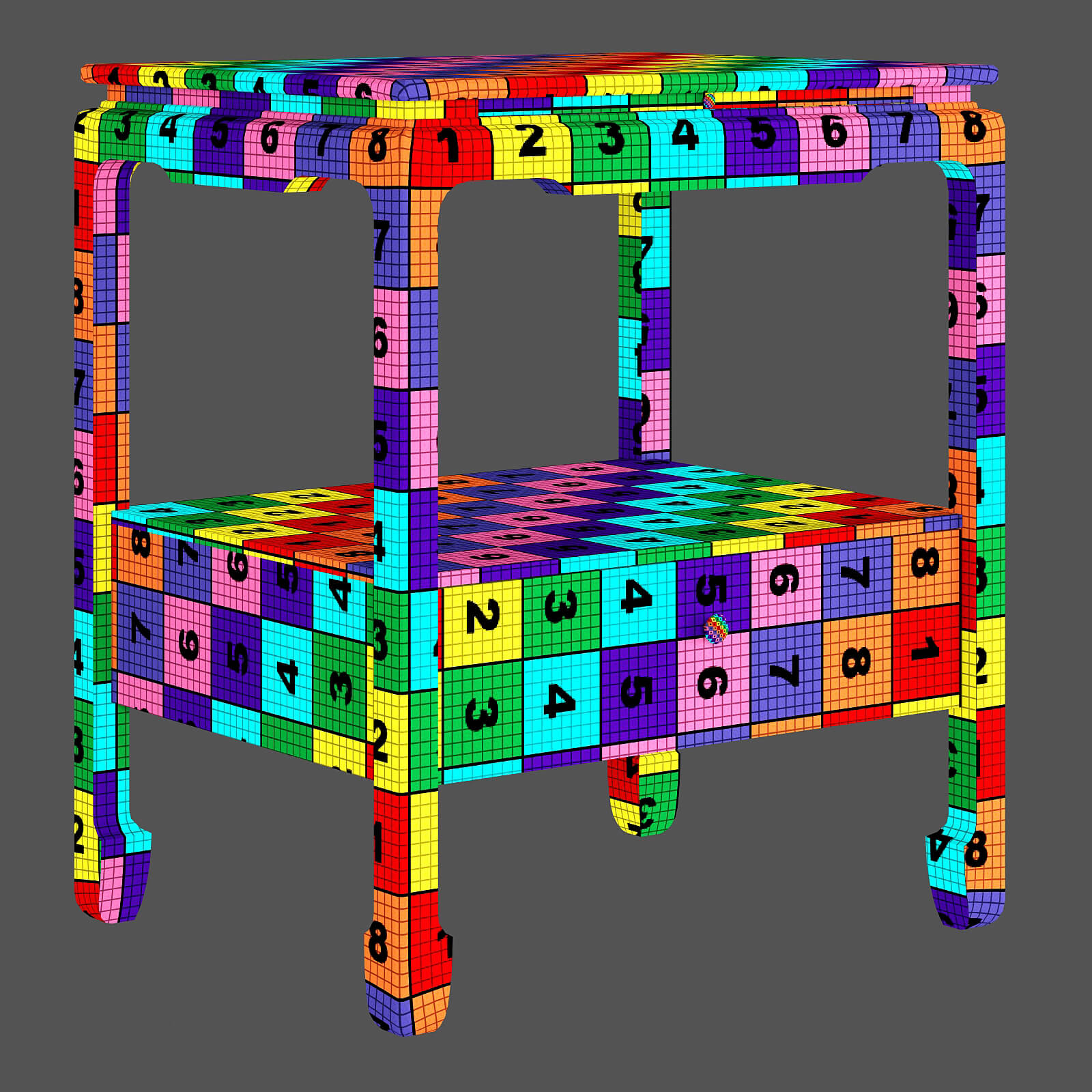 Asian Side Table 001 - 3D Model by sta_84