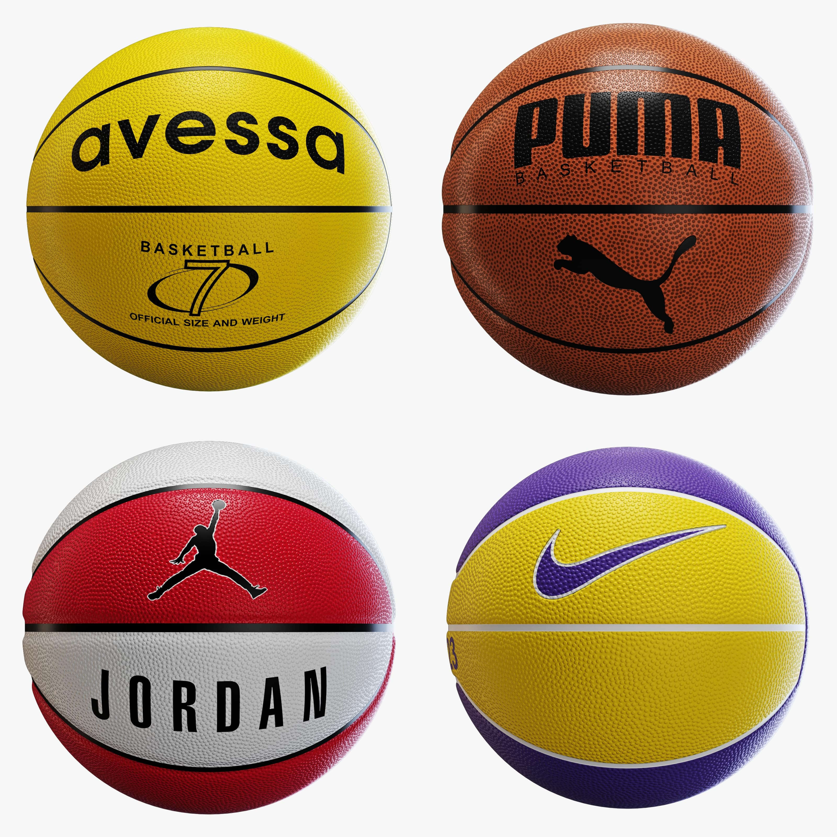 Basketball Ball Set 001 - 3D Model by sta_84