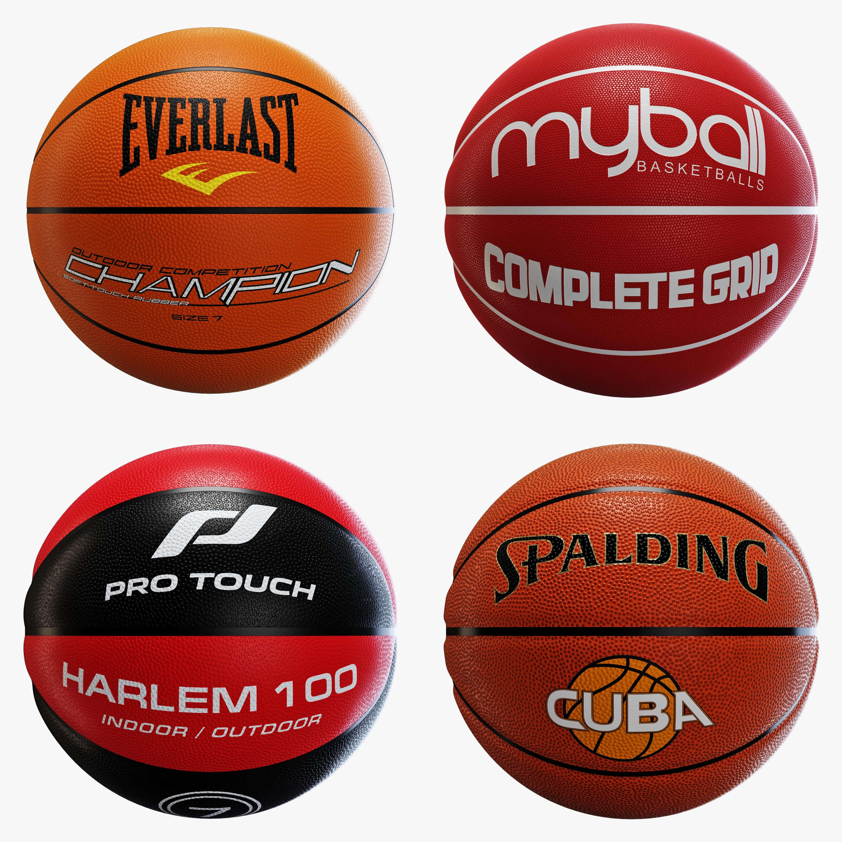Basketball Ball Set 002 - 3D Model by sta_84