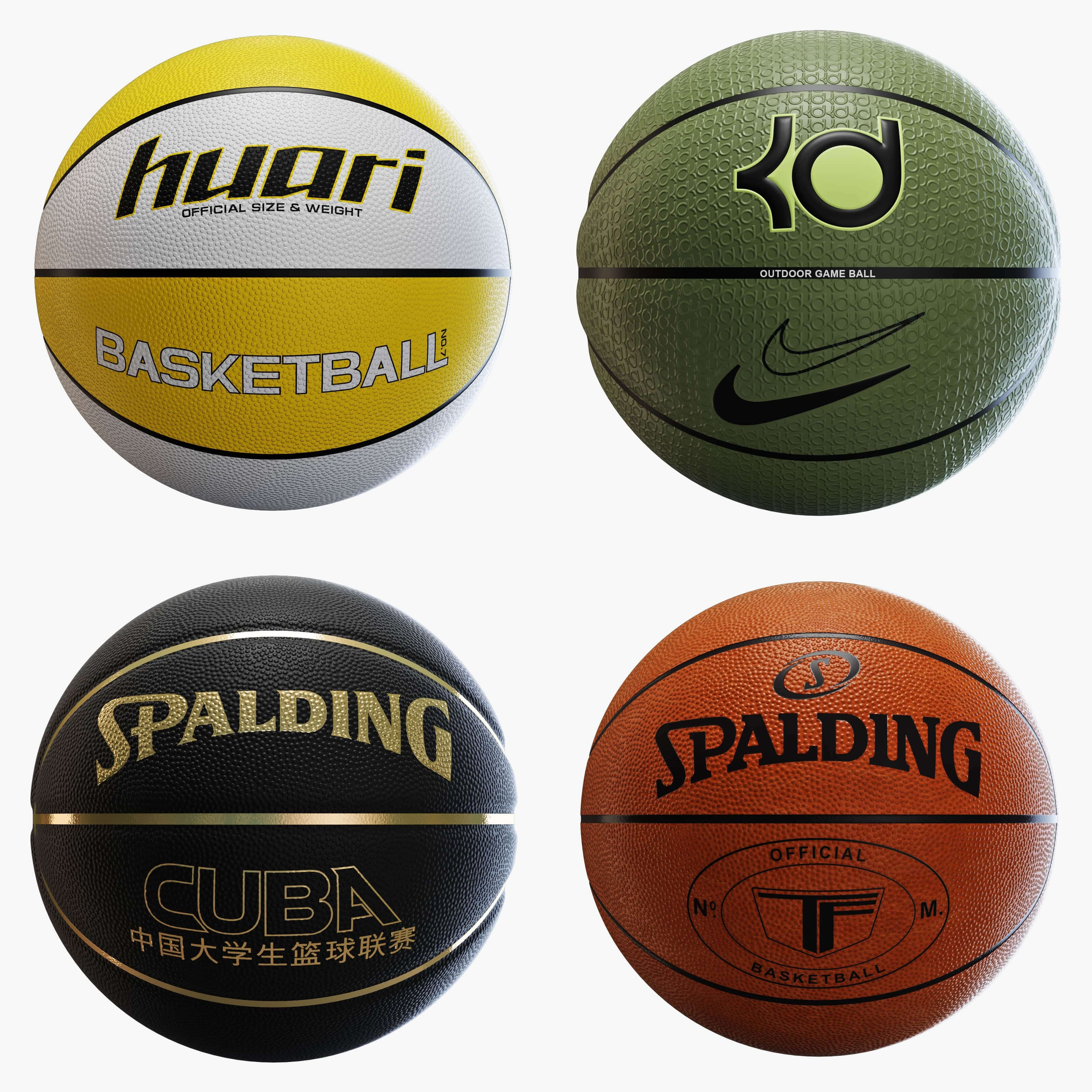 Basketball Ball Set 003 - 3D Model by sta_84