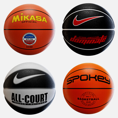 Basketball Ball Set 004 - 3D Model by sta_84