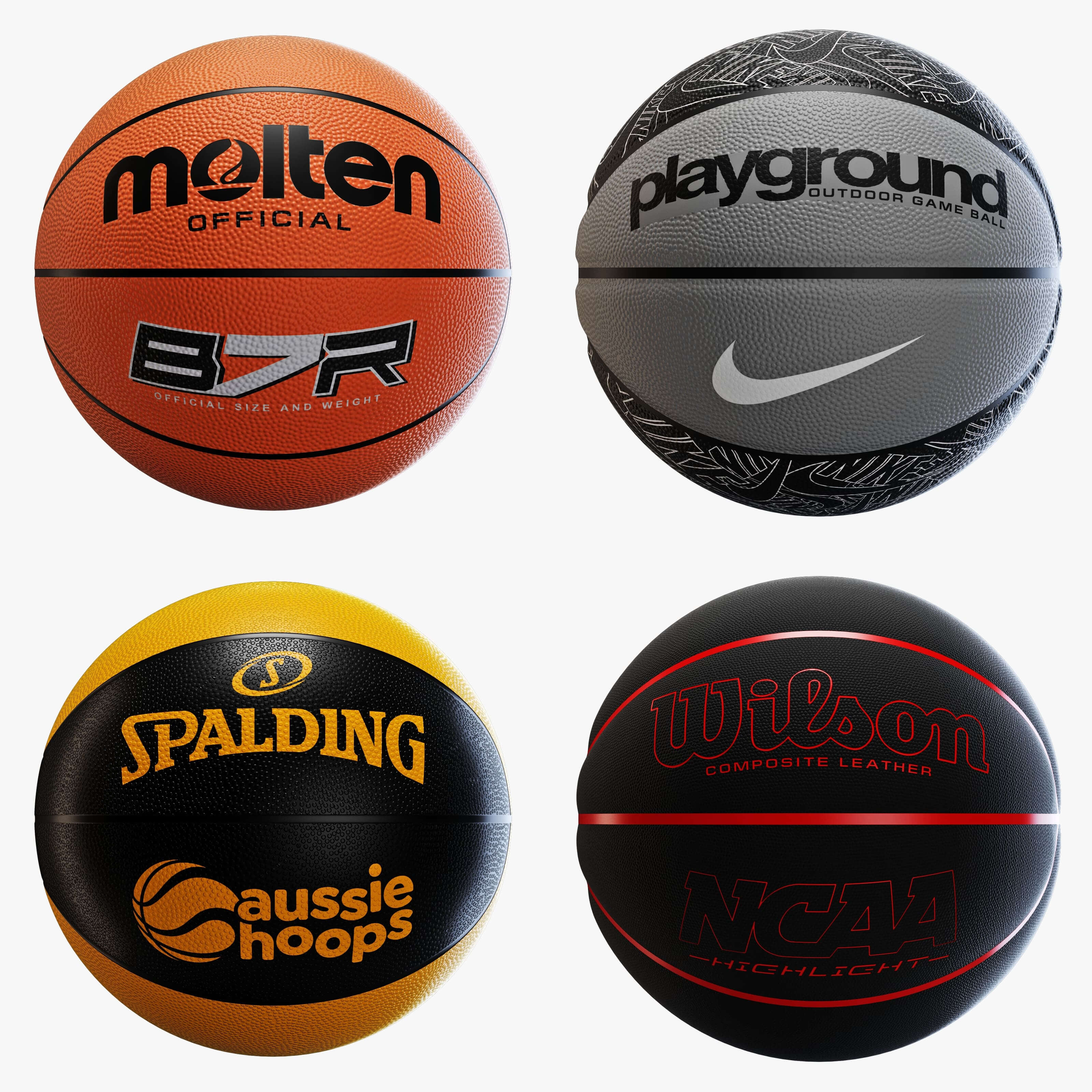 Basketball Ball Set 005 - 3D Model by sta_84