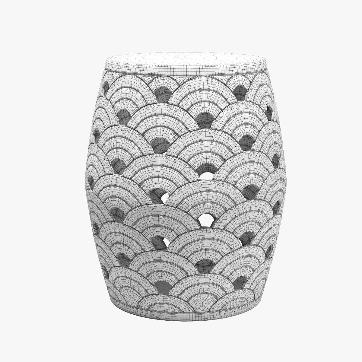 Bay Isle Home Wave Garden Stool - 3D Model by sta_84