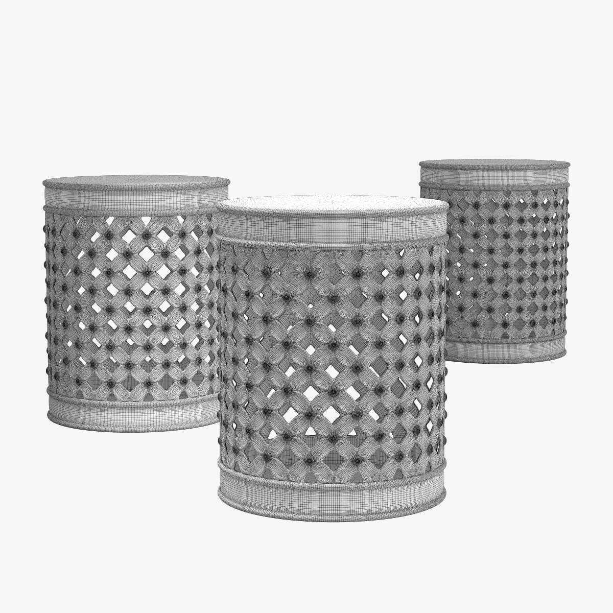 Beachcrest Home Gaynor Leaves Garden Stool - 3D Model by sta_84