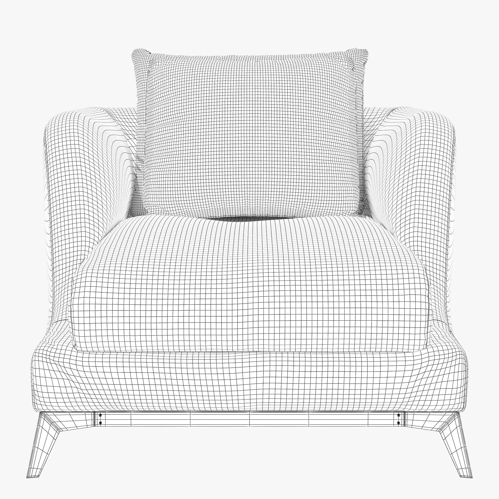 Black Tie Brando Armchair - 3D Model by sta_84