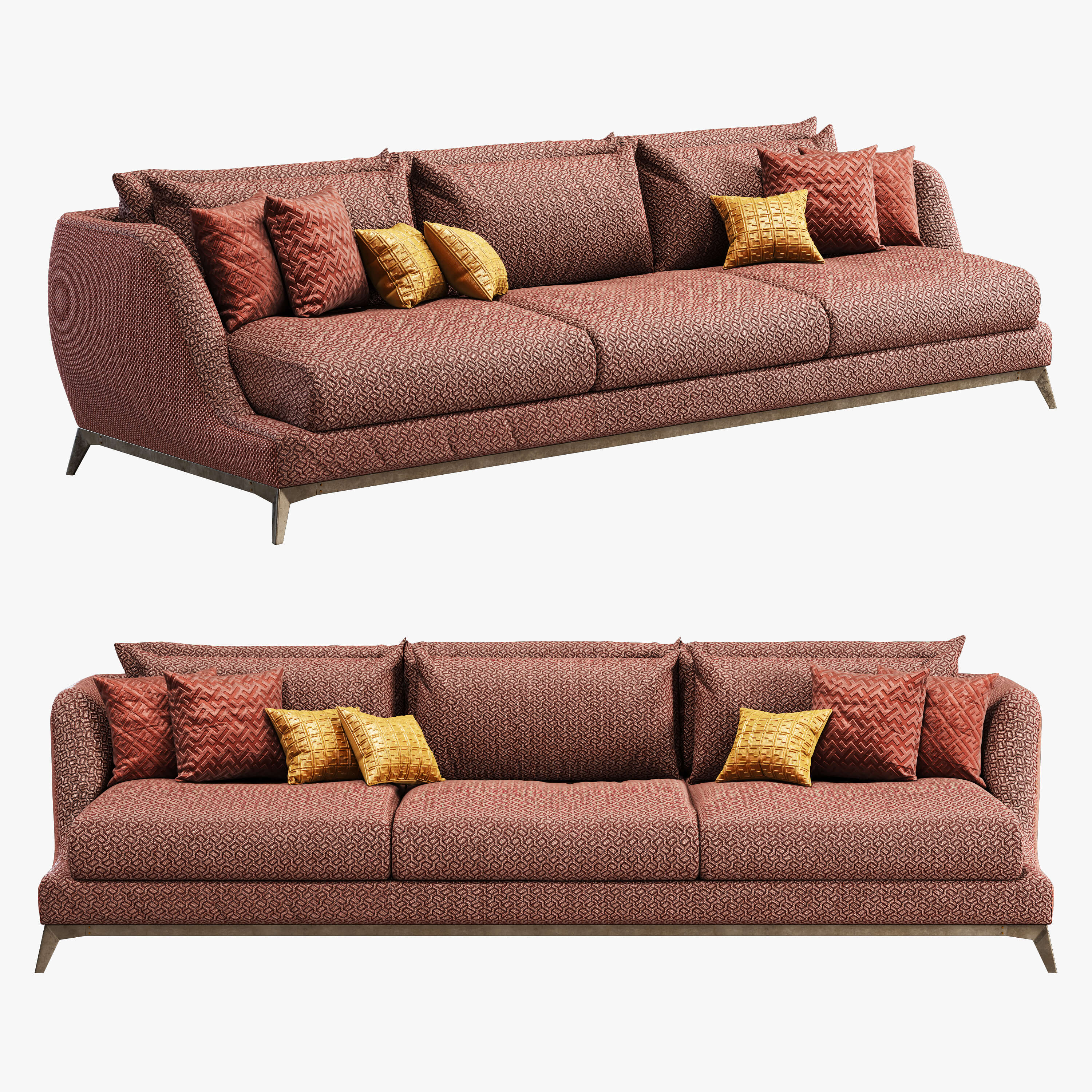 Black Tie Brando Sofa Large - 3D Model by sta_84