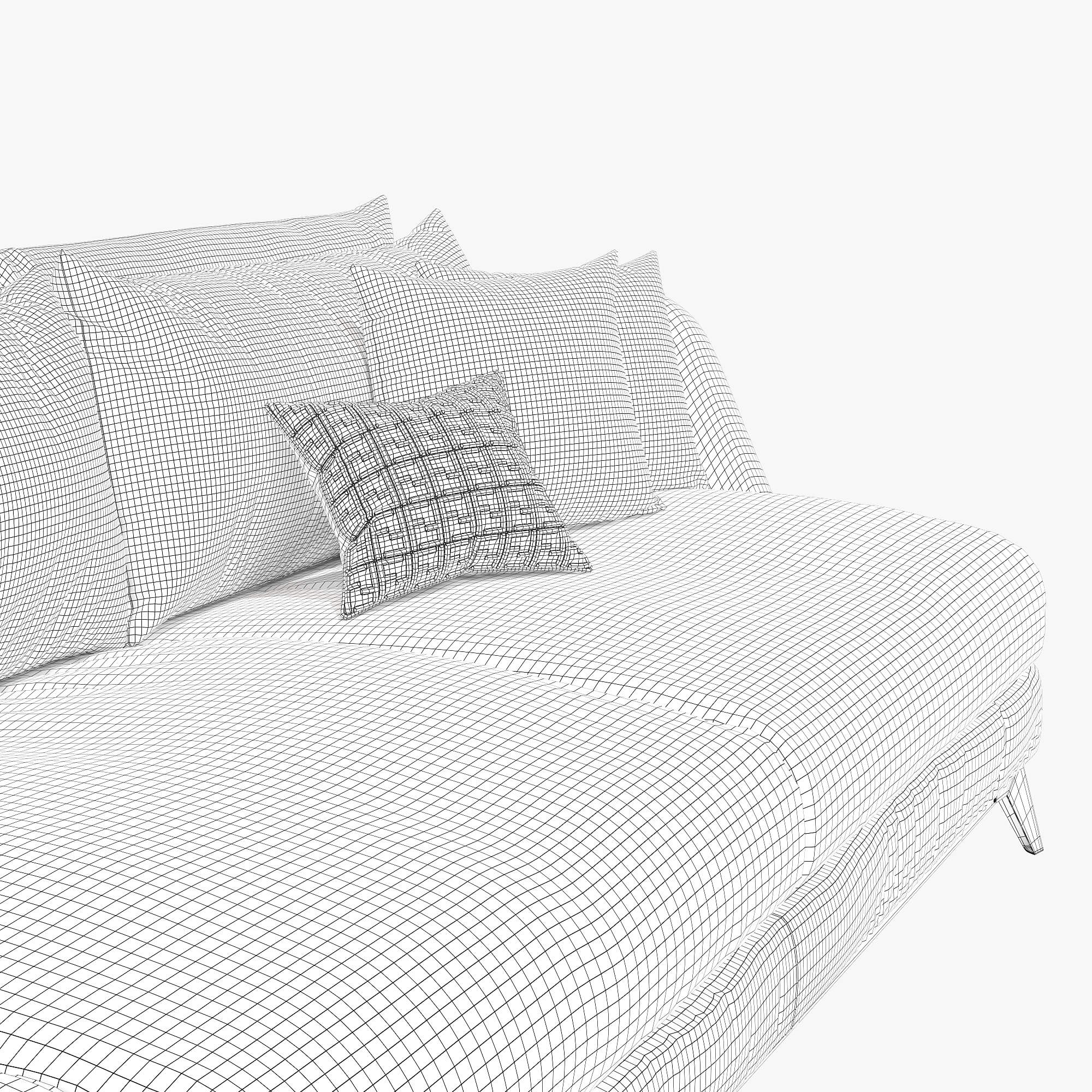 Black Tie Brando Sofa Large - 3D Model by sta_84