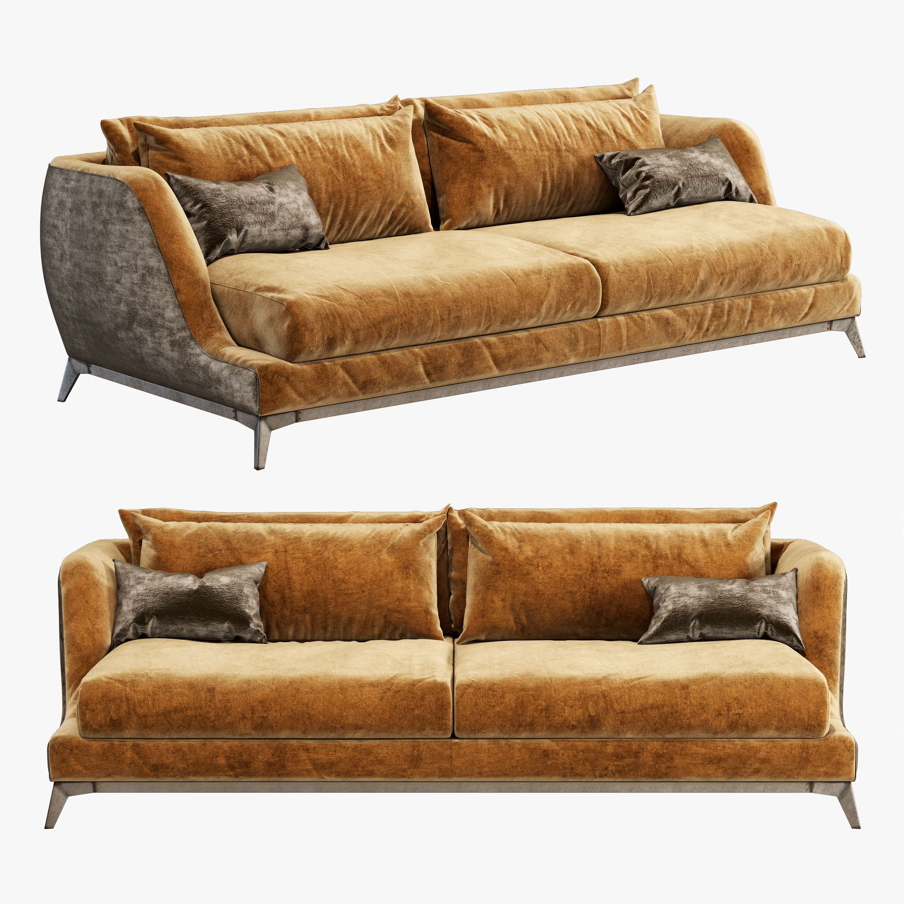 Black Tie Brando Sofa - 3D Model by sta_84