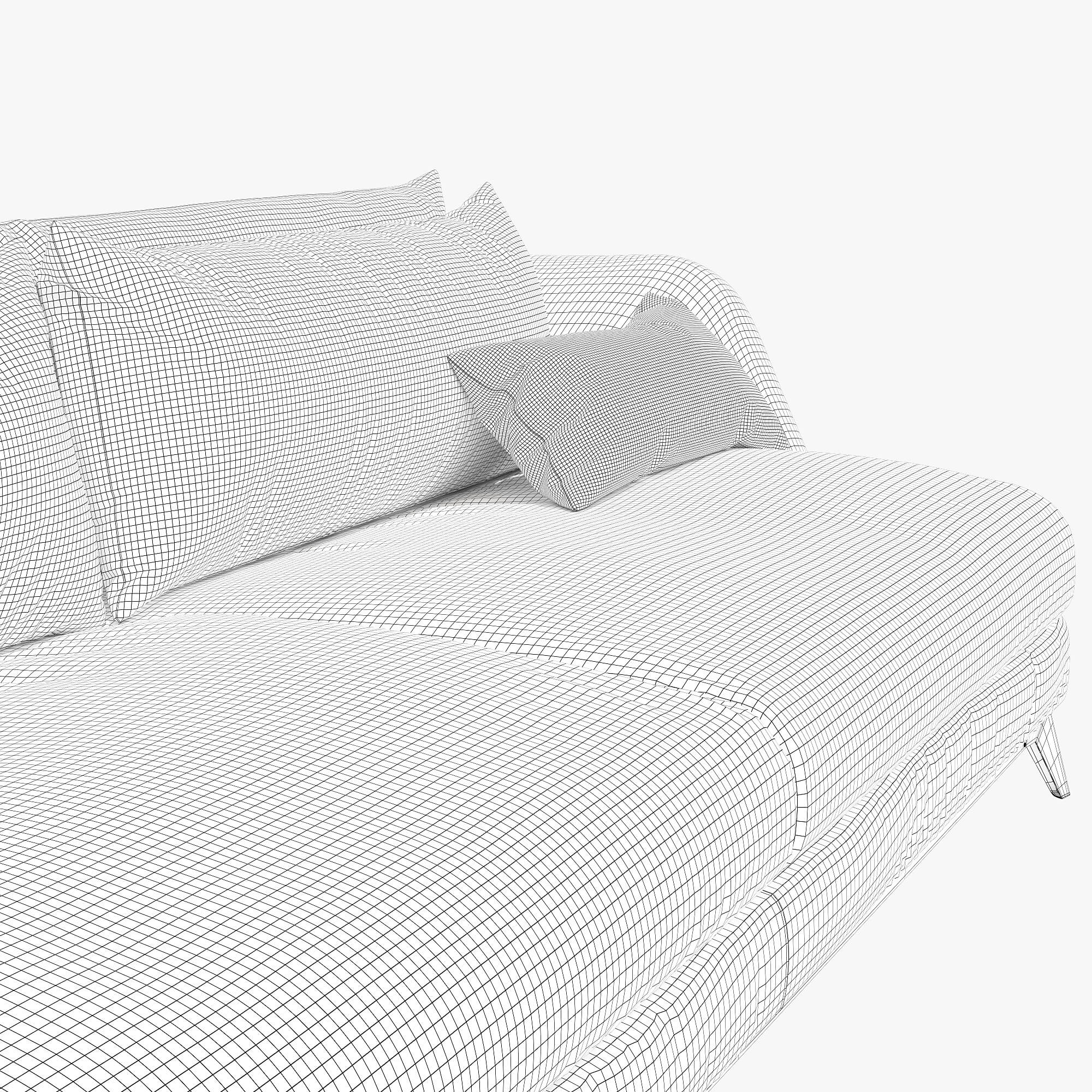 Black Tie Brando Sofa - 3D Model by sta_84