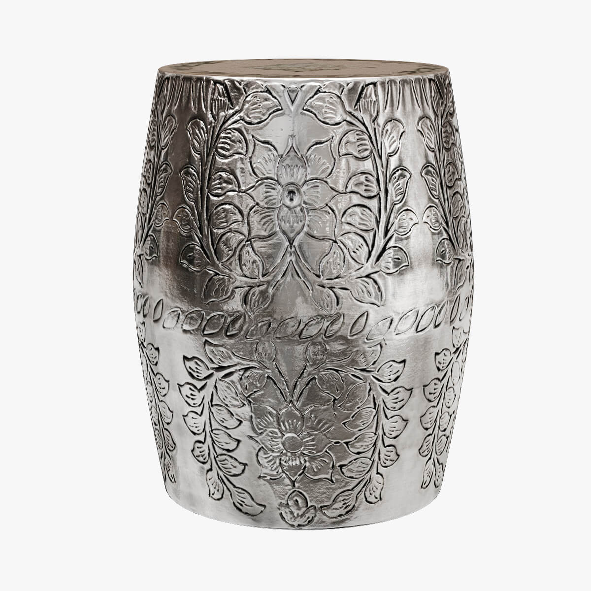 Bungalow Rose Alvey Round Embossed Metal Side Garden Stool - 3D Model ...