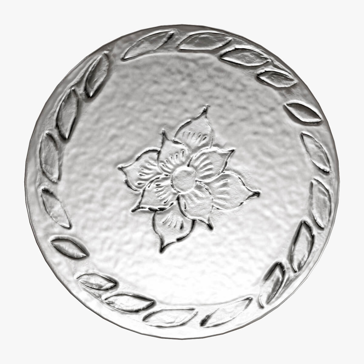 Bungalow Rose Alvey Round Embossed Metal Side Garden Stool - 3D Model ...