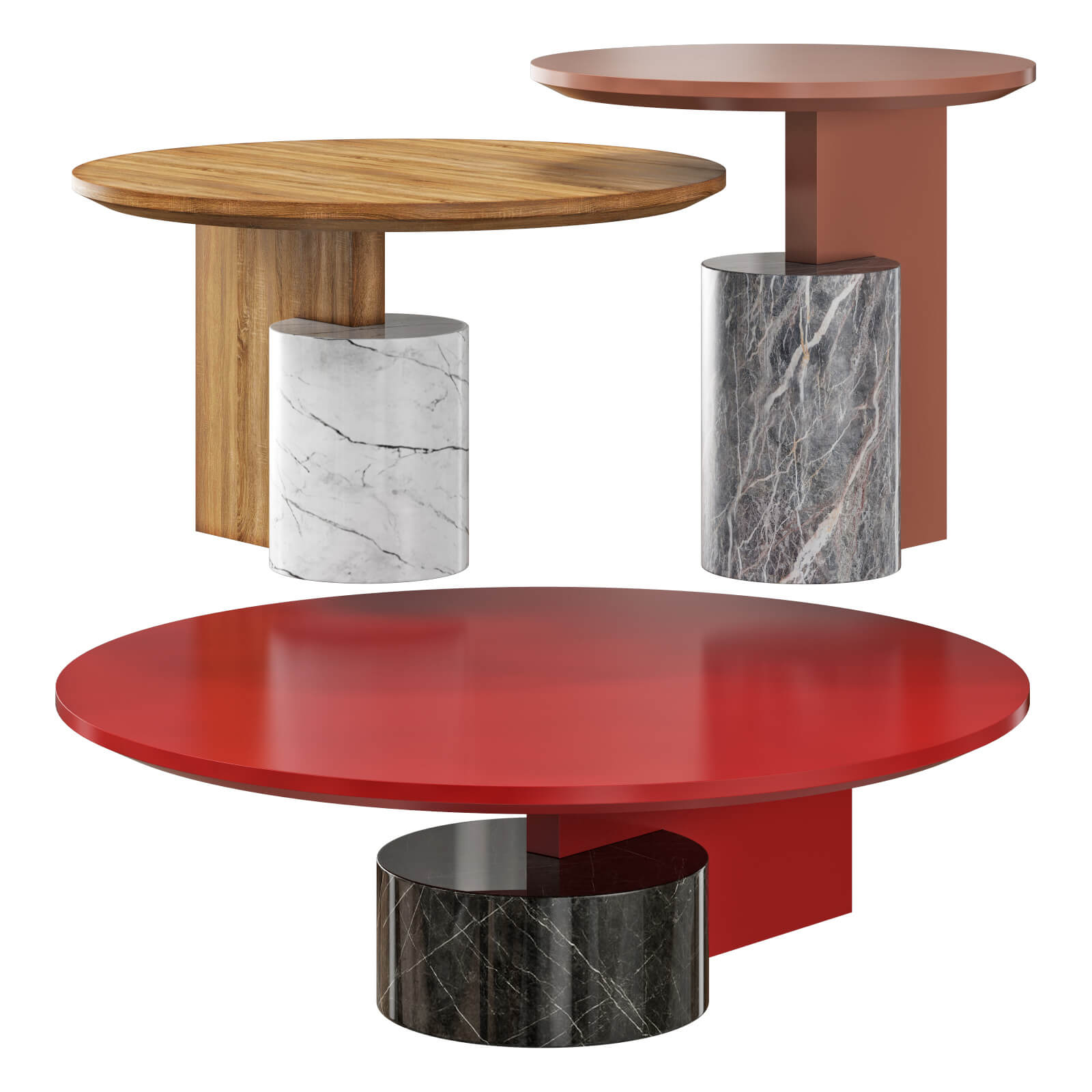 Cassina Sengu Coffee Tables - 3D Model by sta_84