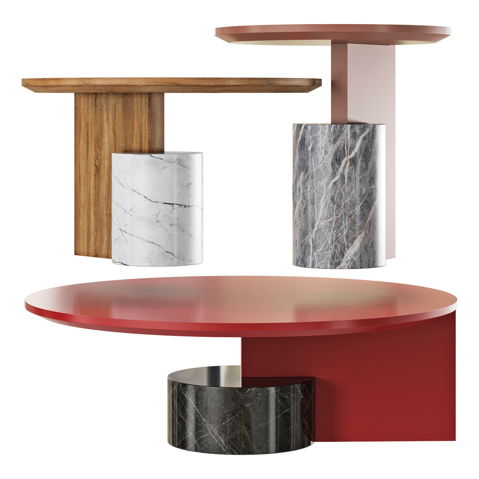 Cassina Sengu Coffee Tables - 3D Model by sta_84