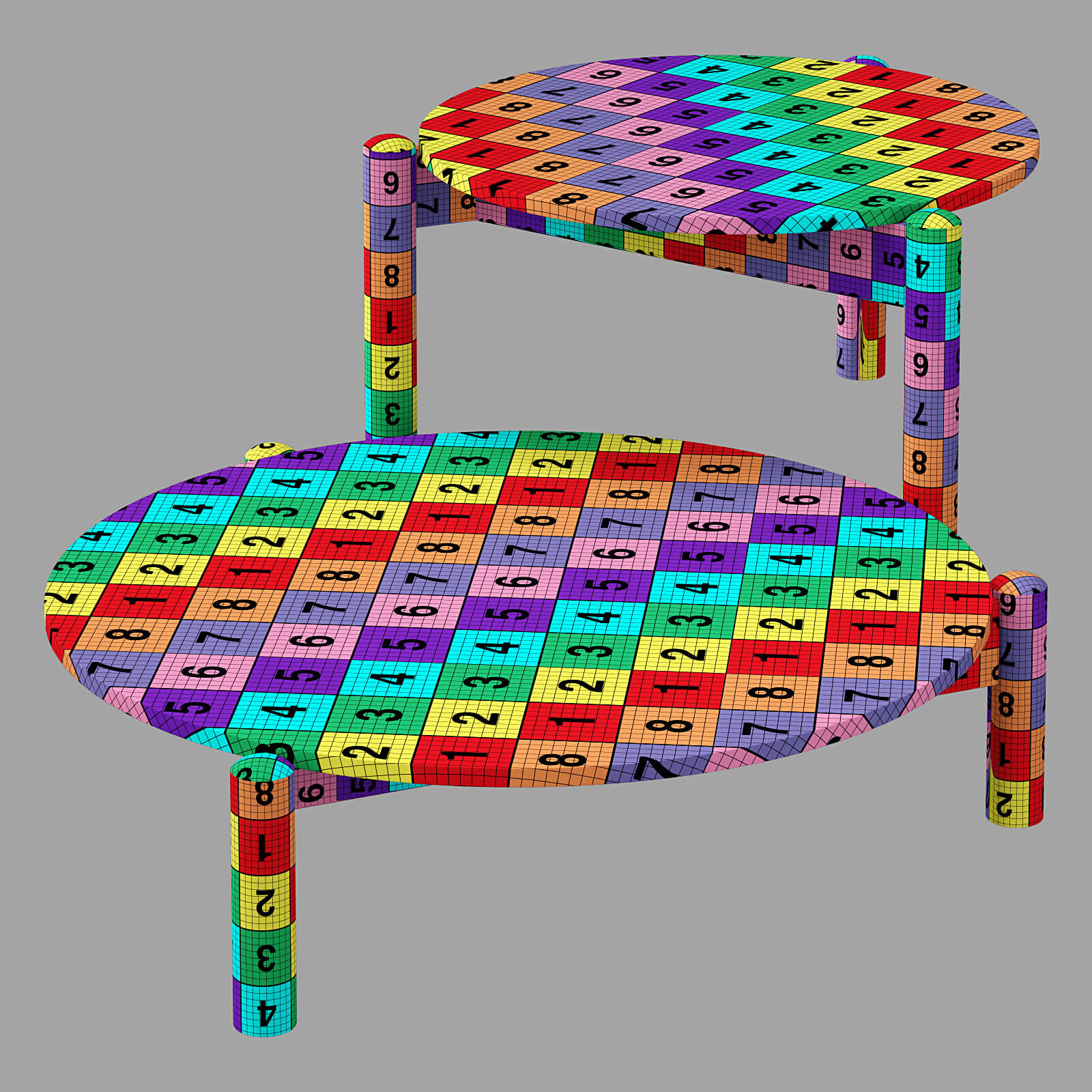 Cassina Table-A-Plateau-Interchangeable Coffee Tables 3D Model by sta_84