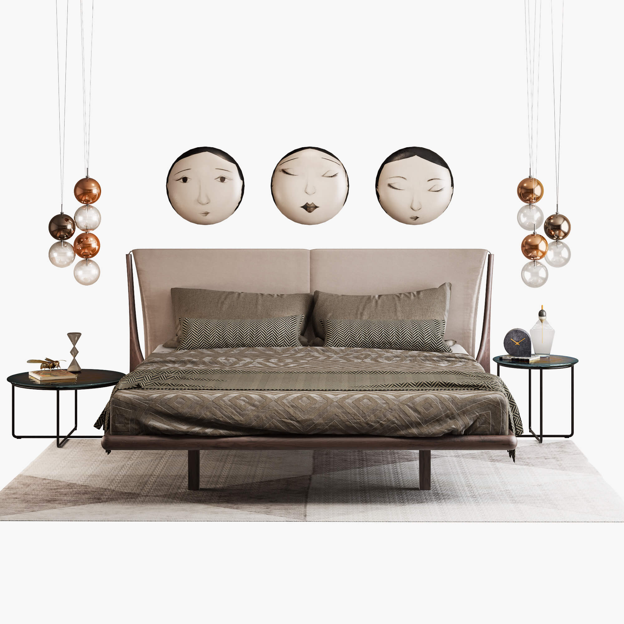 Cattelan Italia Nelson Bed Set - 3D Model by sta_84