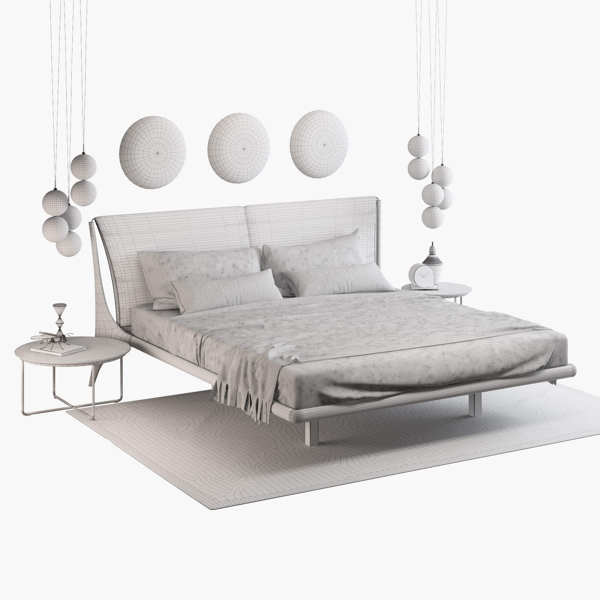 Cattelan Italia Nelson Bed Set - 3D Model by sta_84