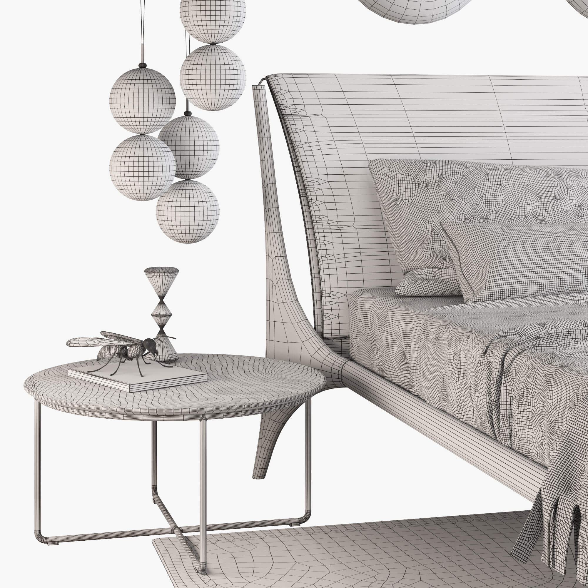 Cattelan Italia Nelson Bed Set - 3D Model by sta_84