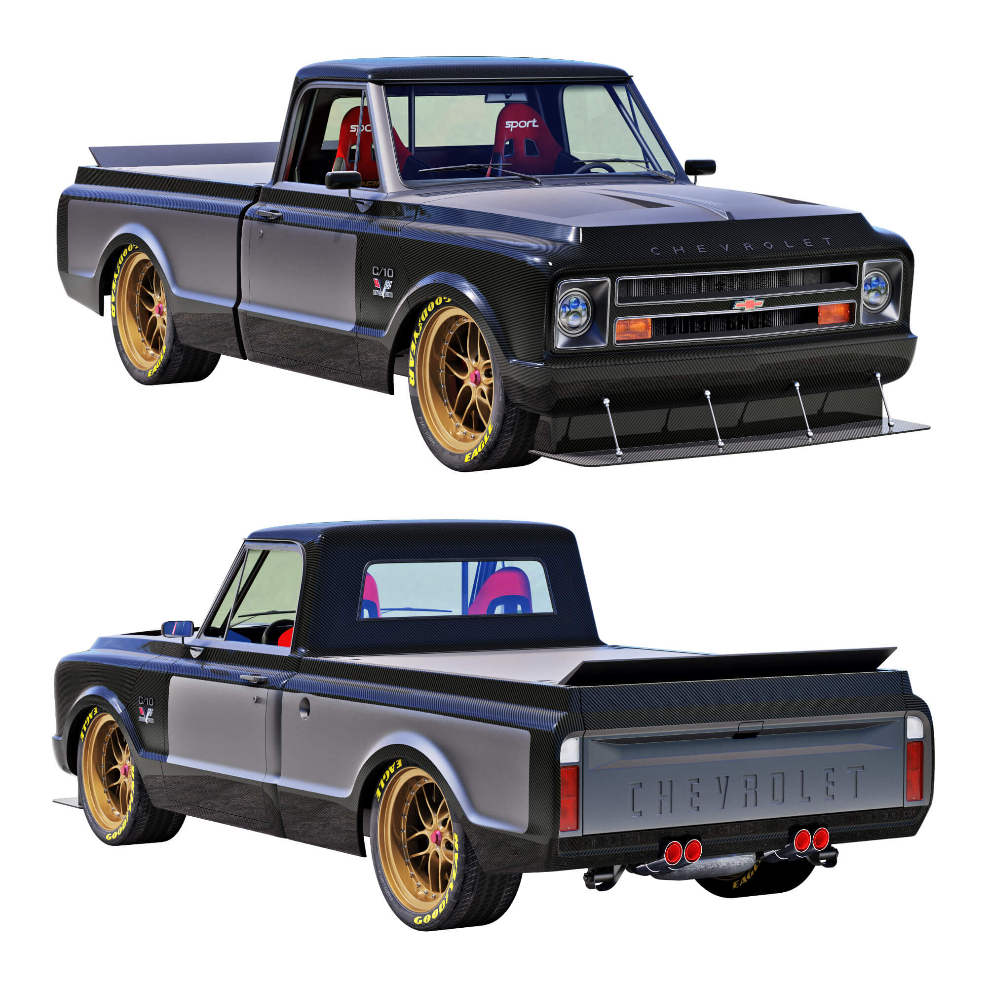Chevrolet C10 1967 Racing - 3D Model by sta_84