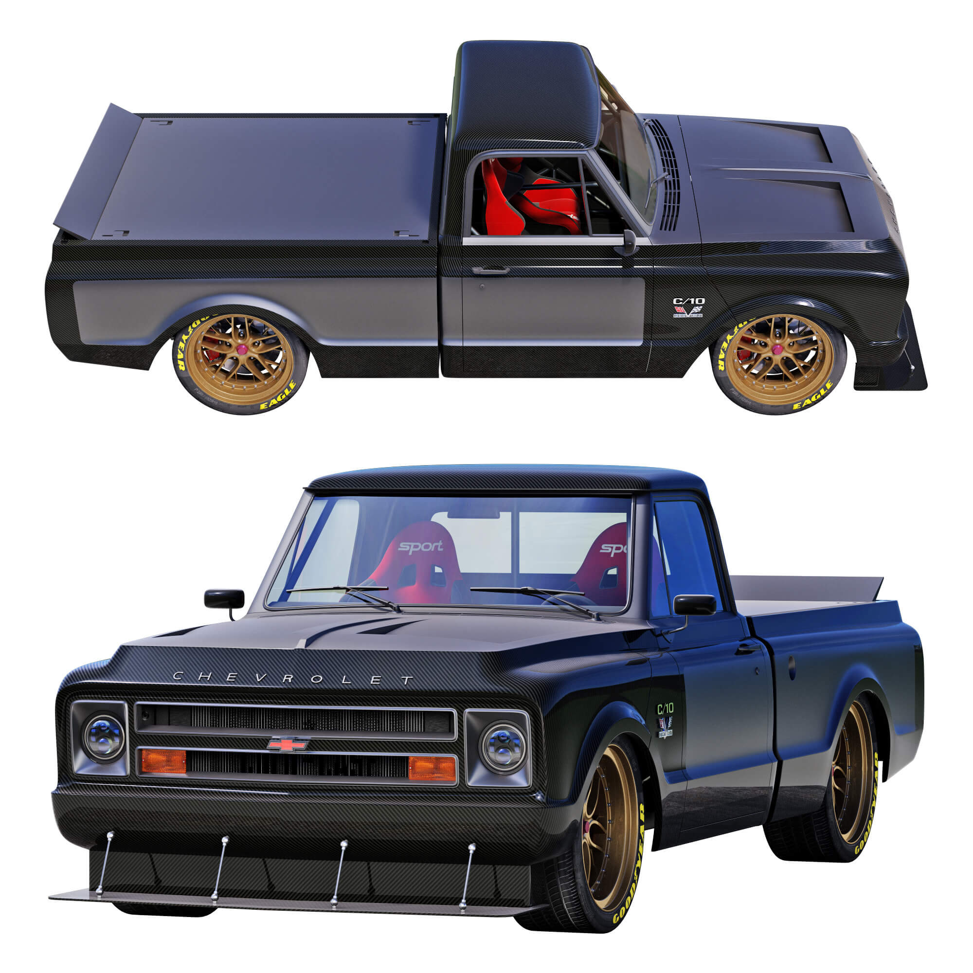 Chevrolet C10 1967 Racing - 3D Model by sta_84