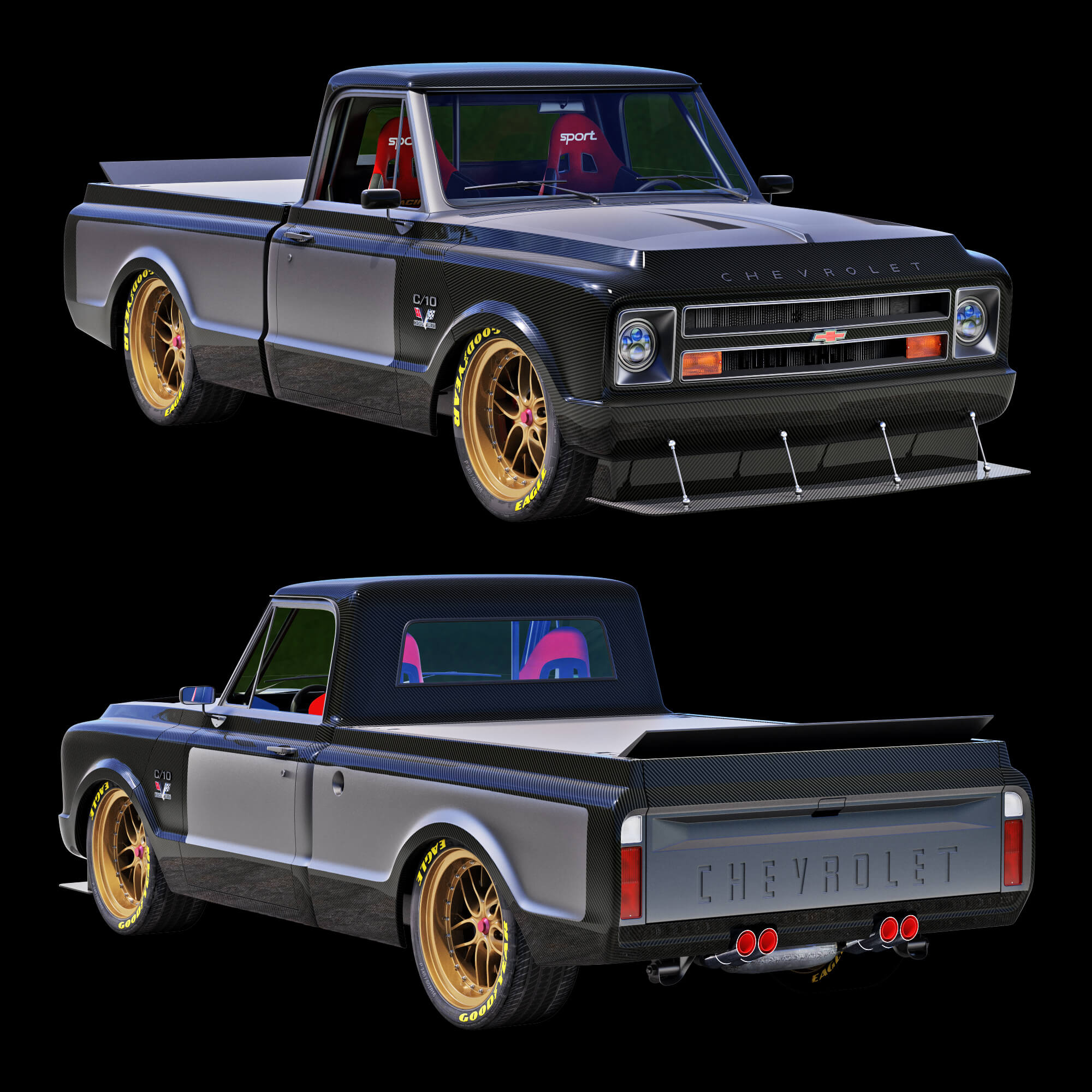 Chevrolet C10 1967 Racing - 3D Model by sta_84