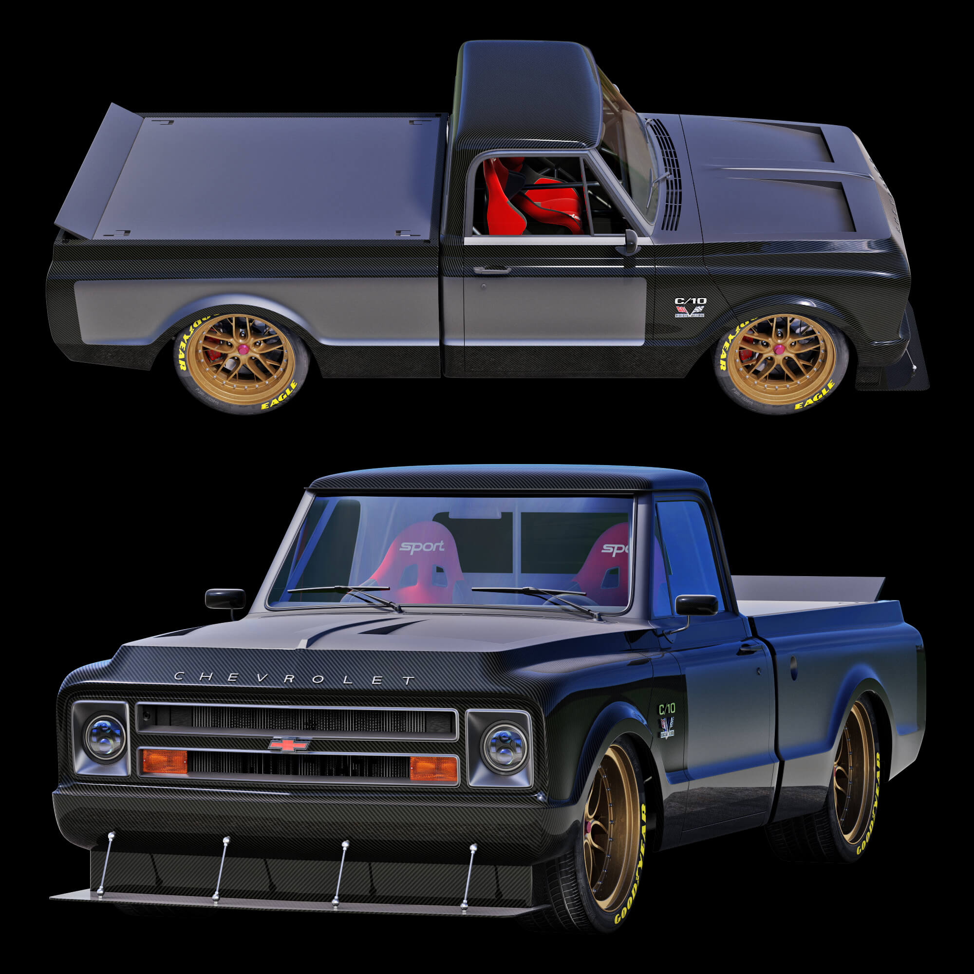 Chevrolet C10 1967 Racing - 3D Model by sta_84