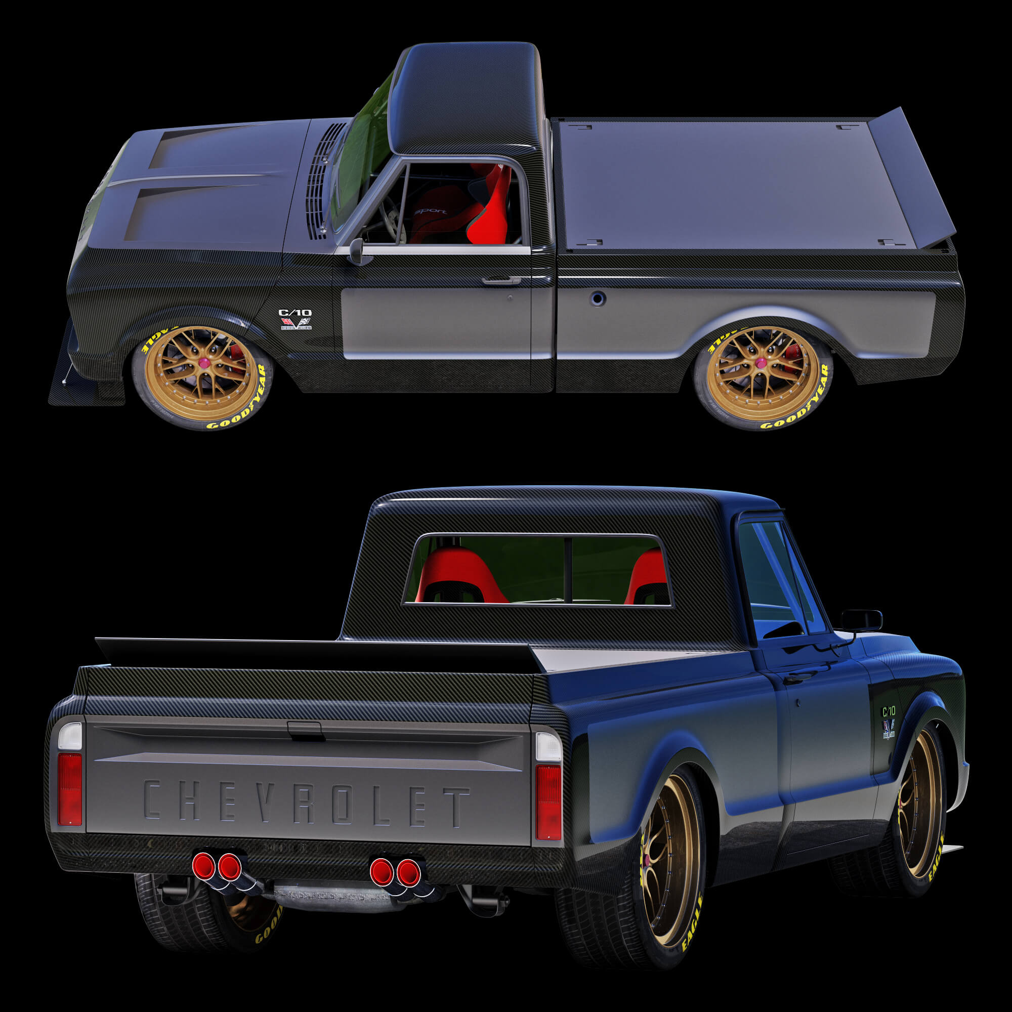 Chevrolet C10 1967 Racing - 3D Model by sta_84