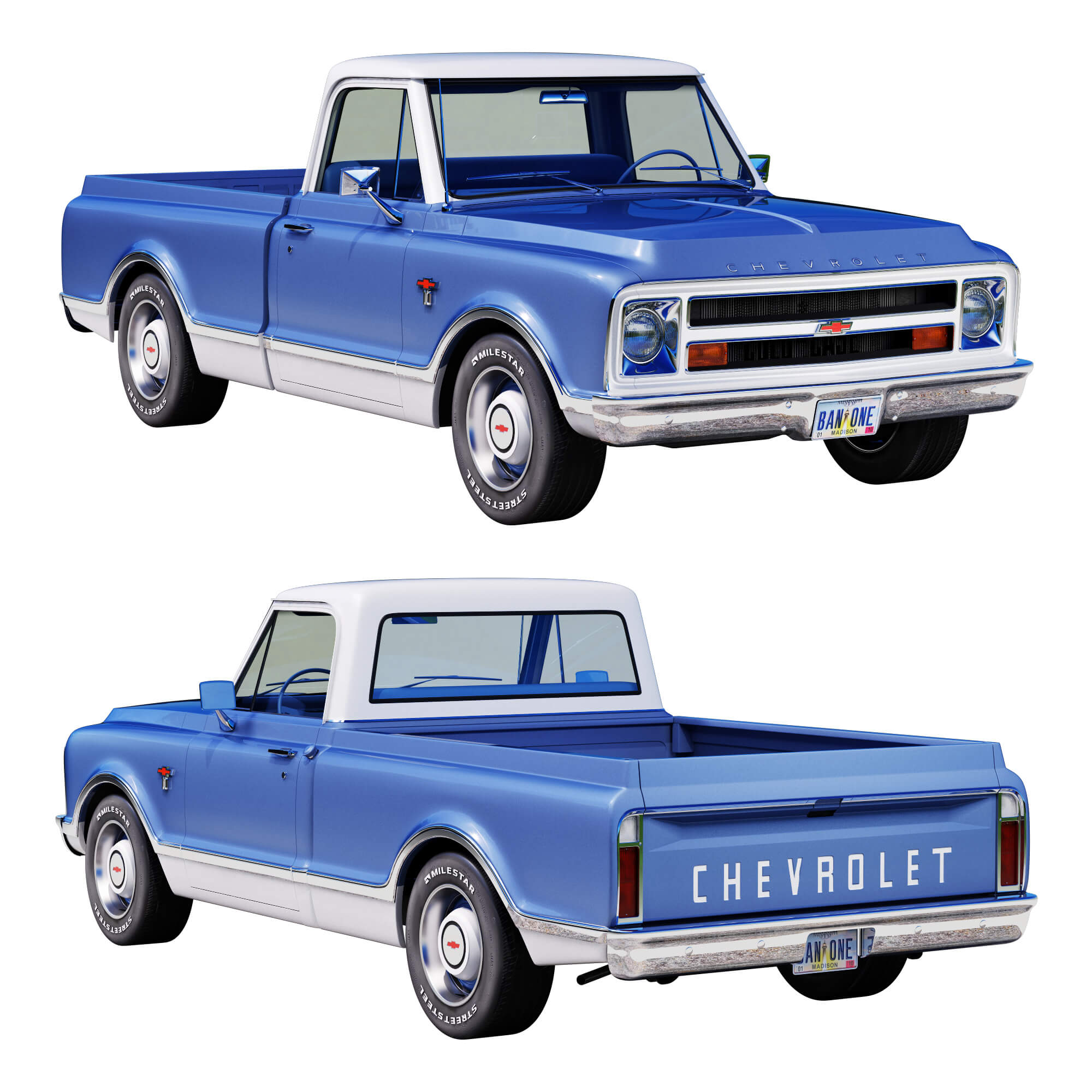 Chevrolet C10 1967 - 3D Model by sta_84