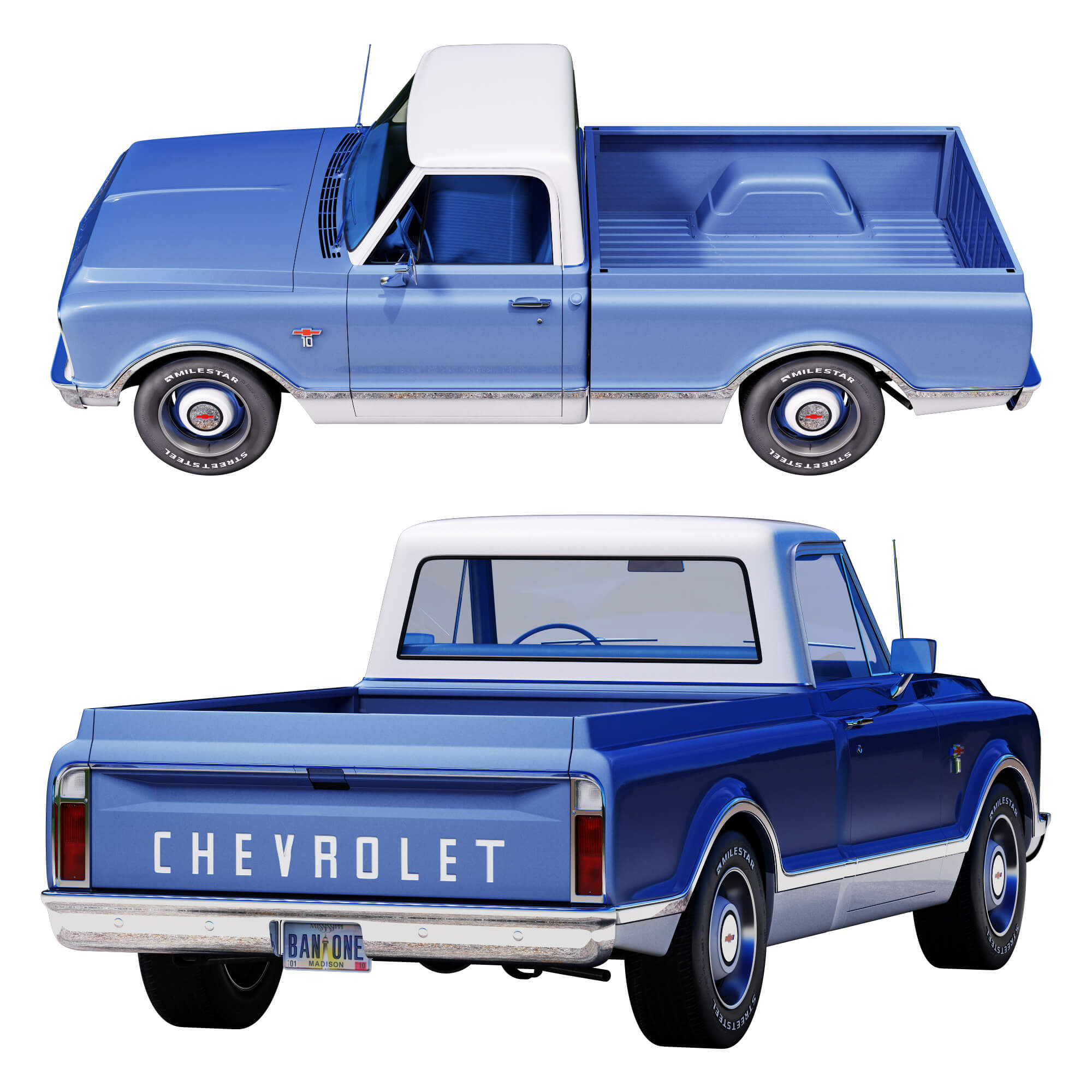 Chevrolet C10 1967 - 3D Model by sta_84