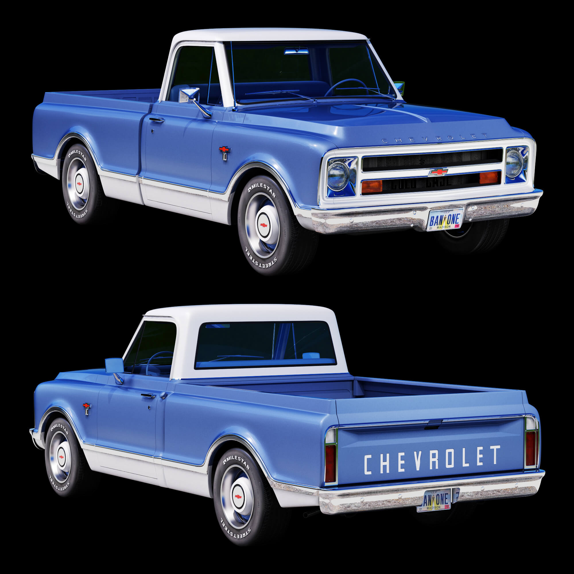 Chevrolet C10 1967 - 3D Model by sta_84