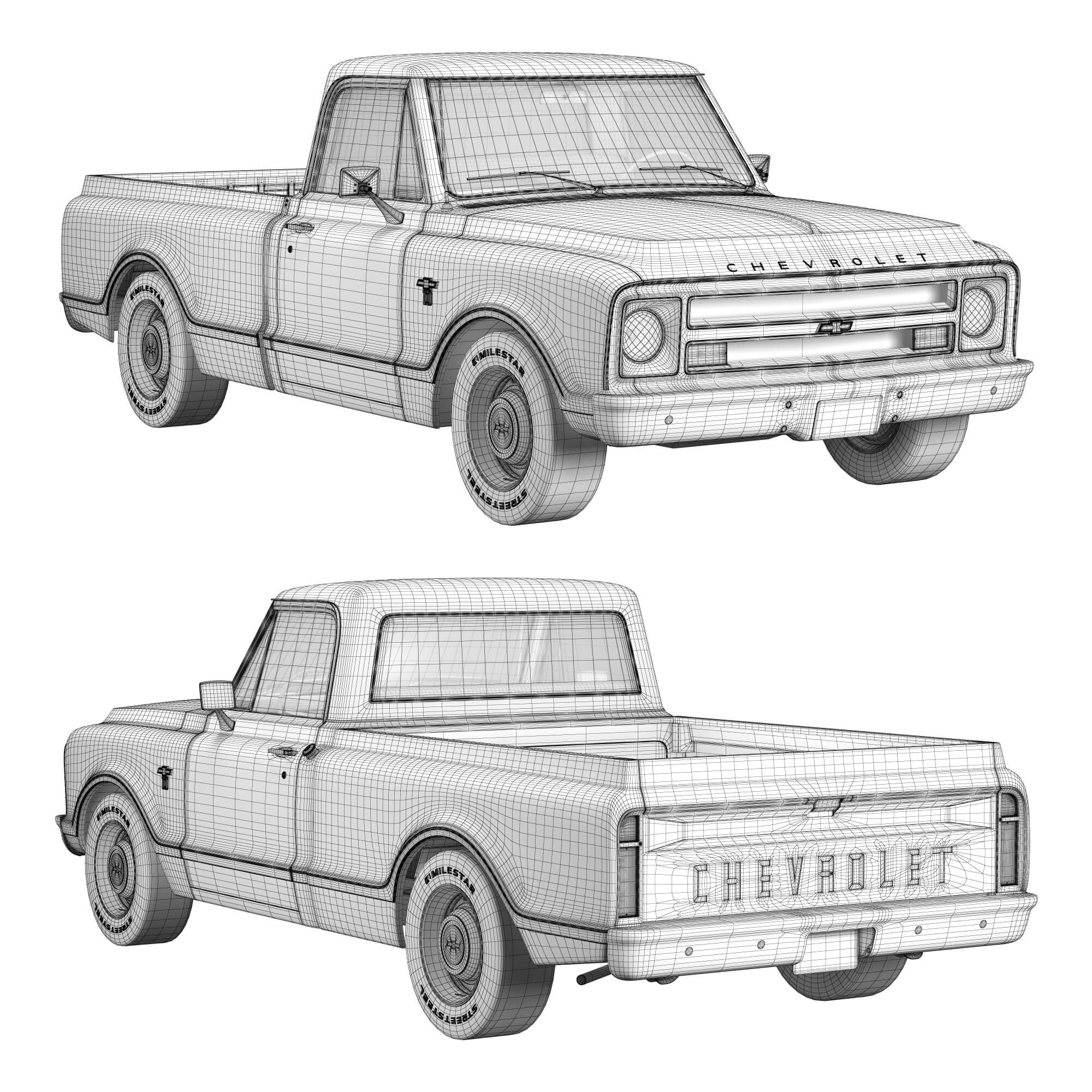 Chevrolet C10 1967 - 3D Model by sta_84