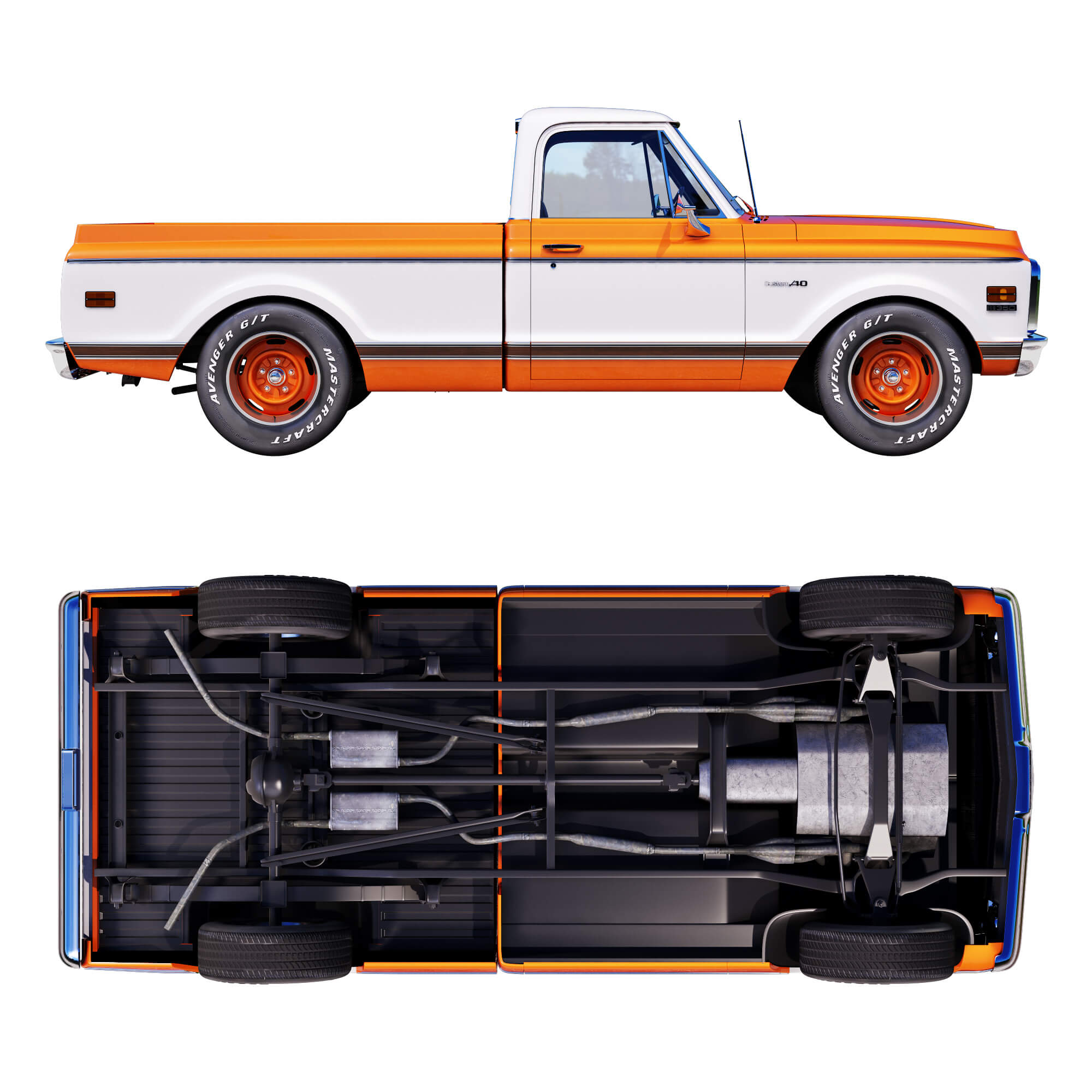 Chevrolet C10 1969 - 3D Model by sta_84