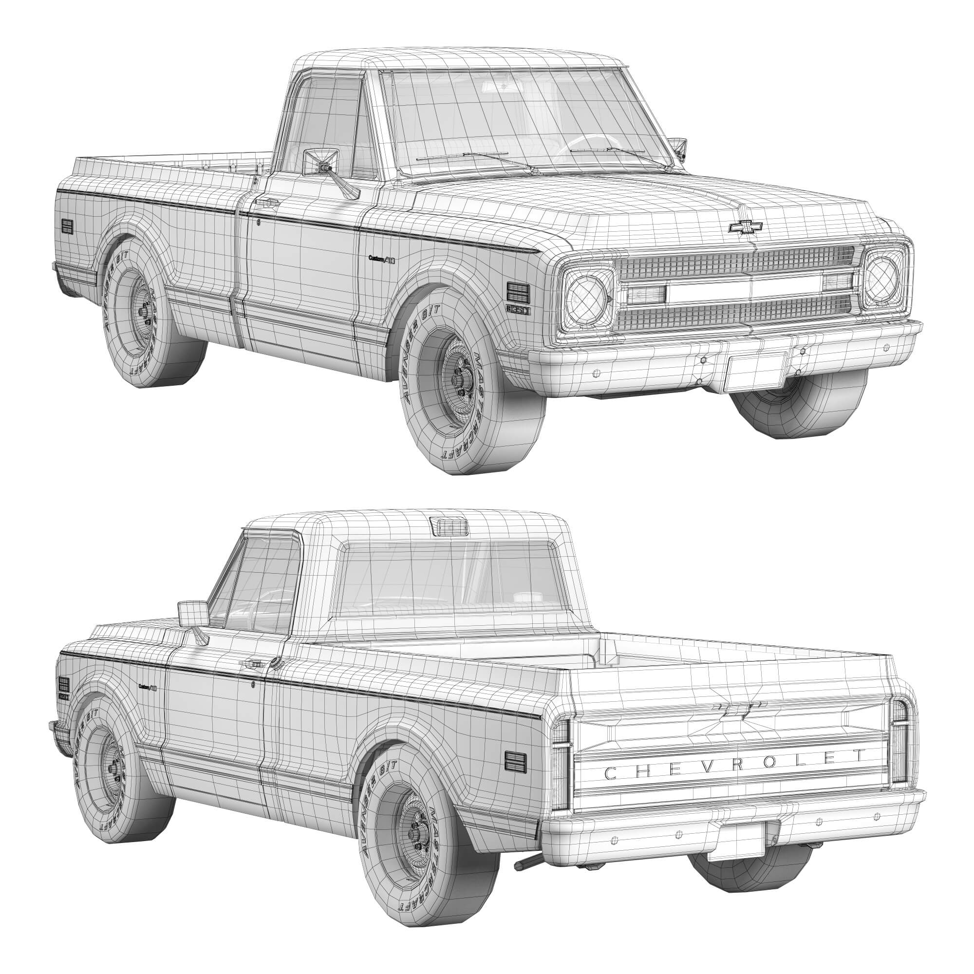 Chevrolet C10 1969 - 3D Model by sta_84