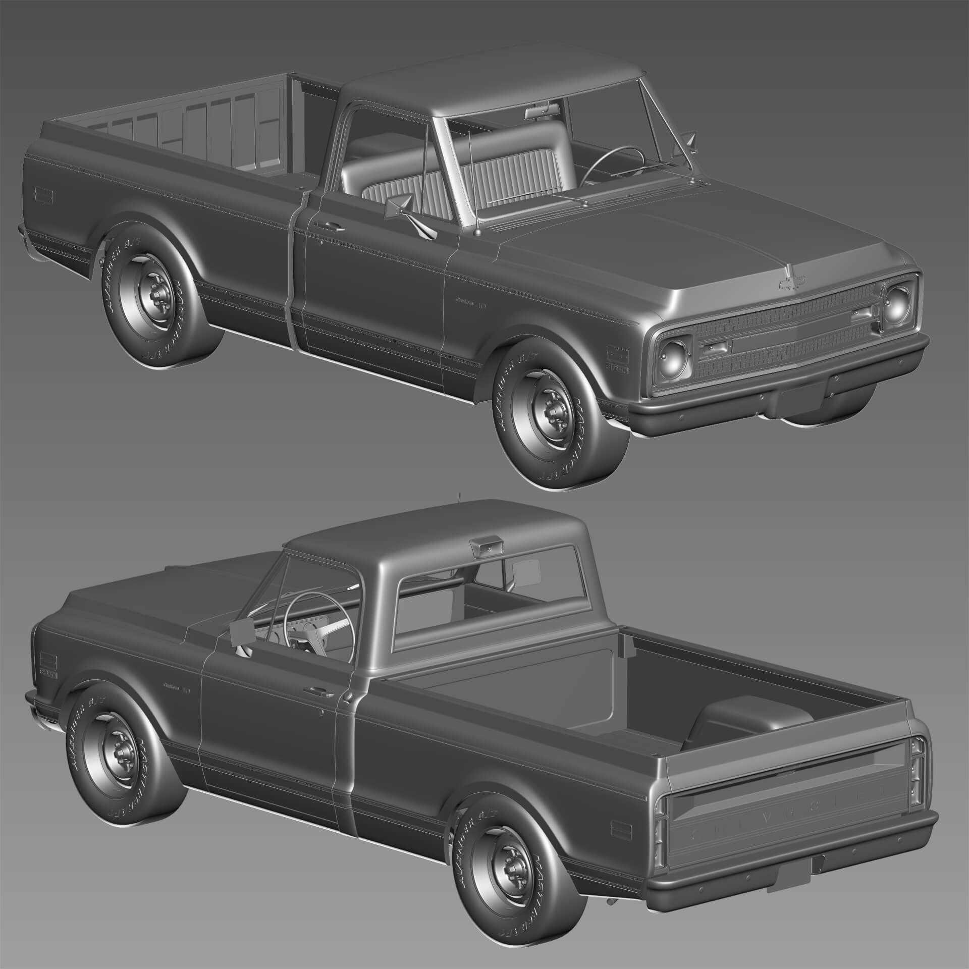 Chevrolet C10 1969 - 3D Model by sta_84