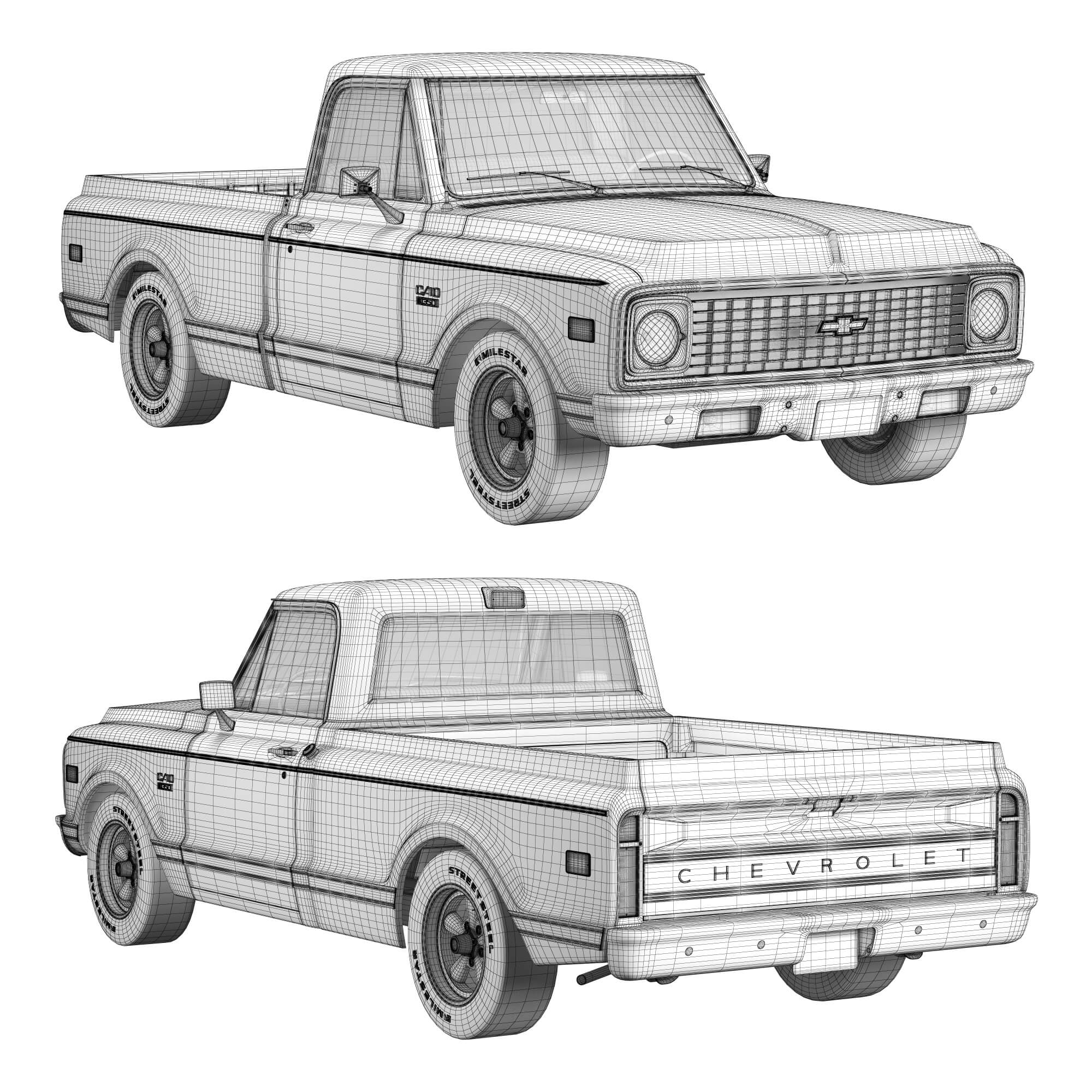 Chevrolet C10 1971 - 3D Model by sta_84