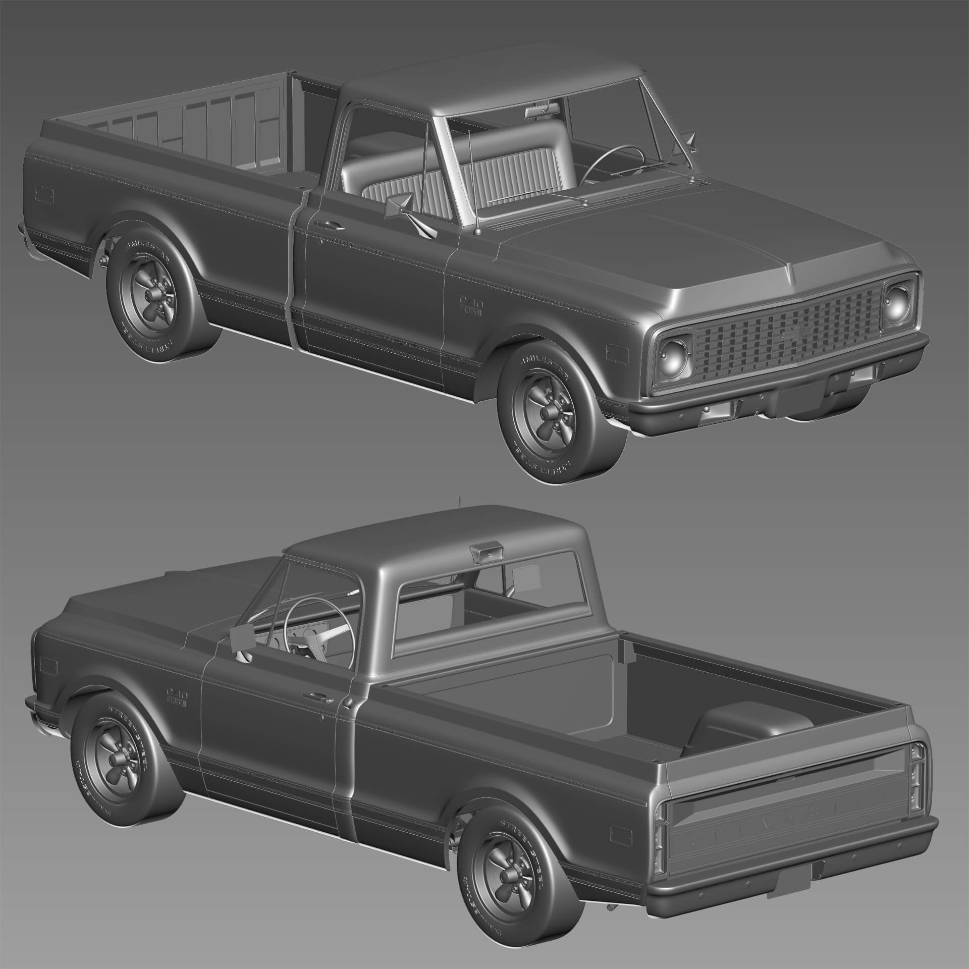 Chevrolet C10 1971 - 3D Model by sta_84