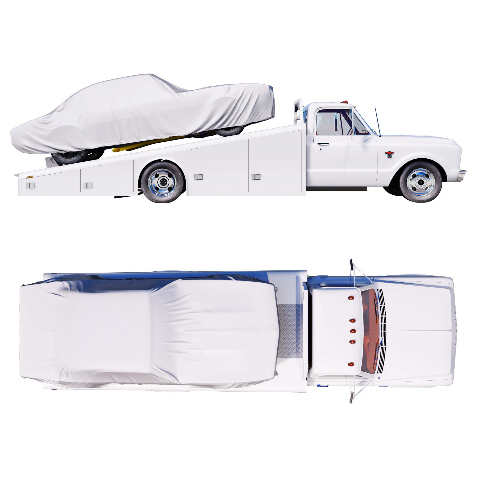 Chevrolet C30 1967 Ramp Truck - 3D Model by sta_84