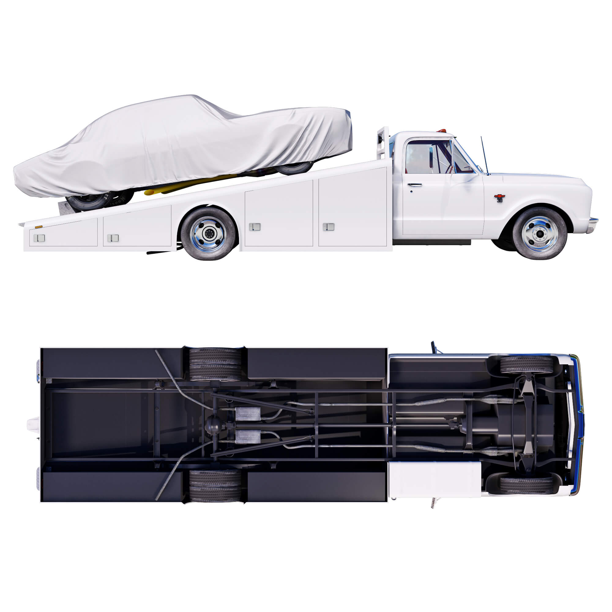 Chevrolet C30 1967 Ramp Truck - 3D Model by sta_84